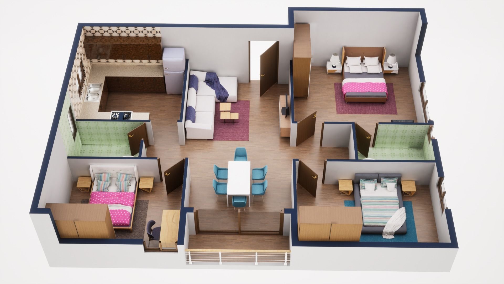 3D Floor Plan 41 3D model | CGTrader