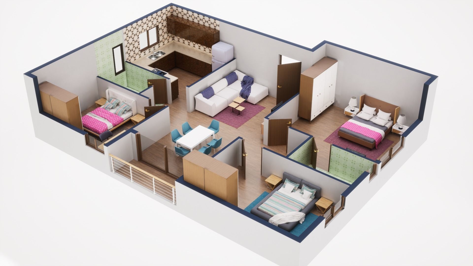 3D Floor Plan 41 3D model | CGTrader