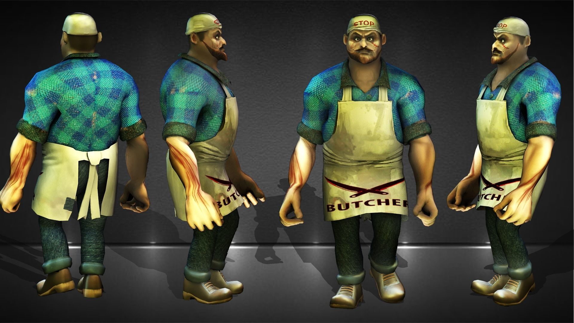 3D model Scary Butcher VR / AR / low-poly | CGTrader