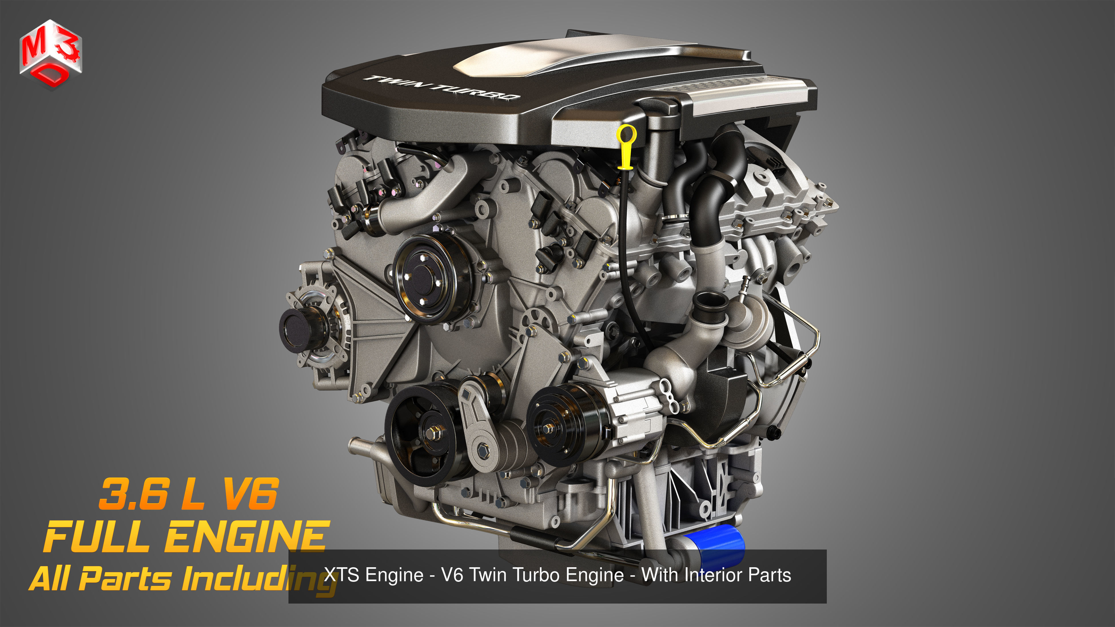 V8 and V6 Full Internal Parts with Disassembled Full Parts 3D Model ...