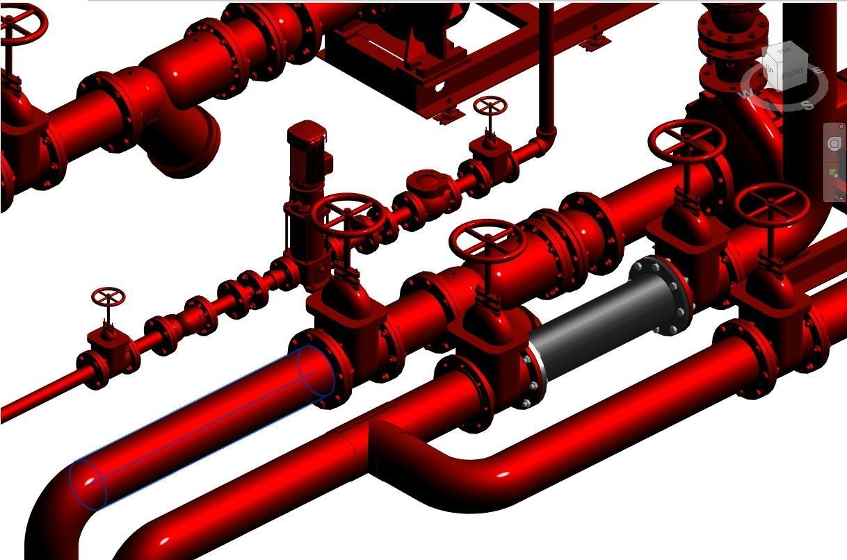 MEP-03-FIRE FIGHTING SYSTEM - Revit Family - 3D model 3D model | CGTrader