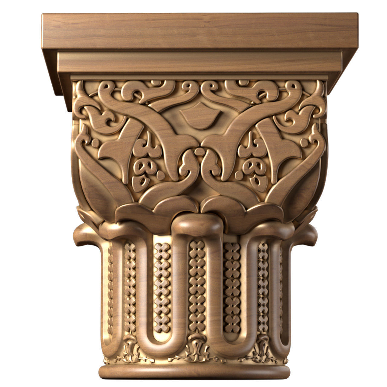 Arabic Oriental Wooden Column Capital 3D model | CGTrader