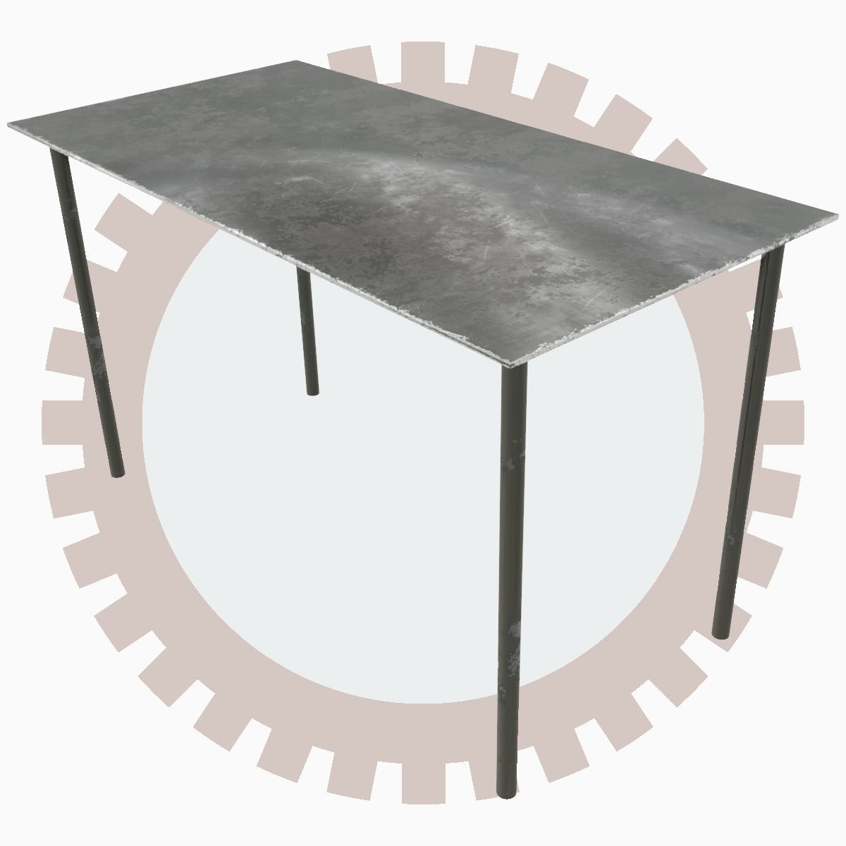 3D model Table of Metal - Game Ready - 4k VR / AR / low-poly | CGTrader