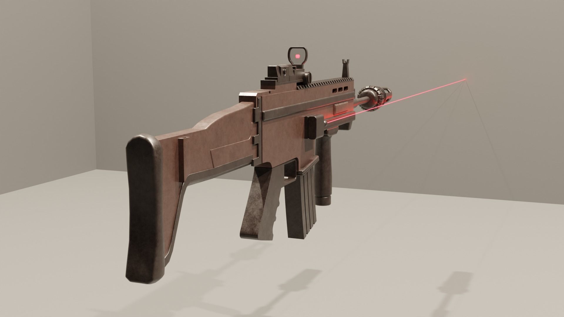 Military assault rifle 3D model | CGTrader
