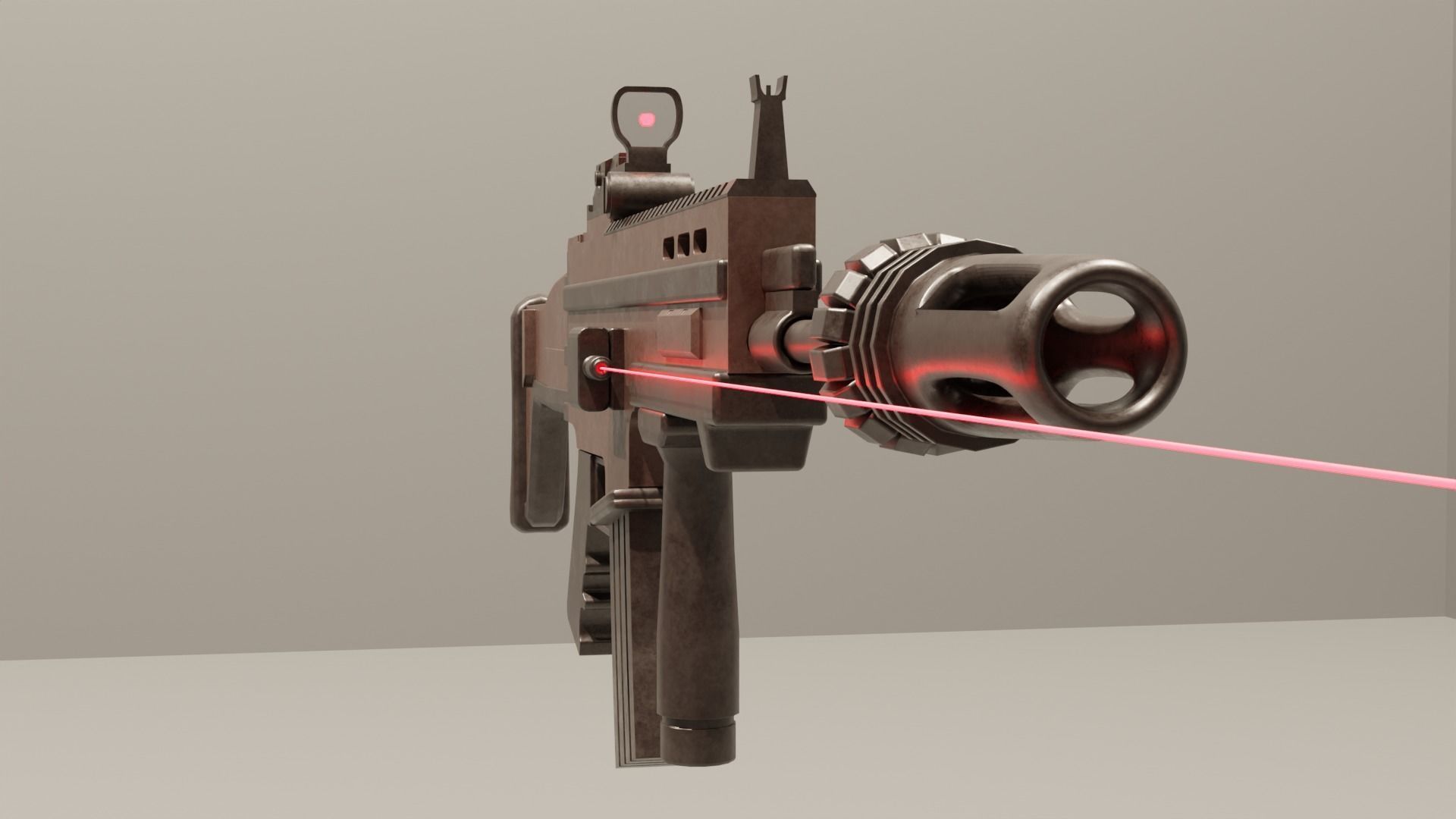 Military assault rifle 3D model | CGTrader