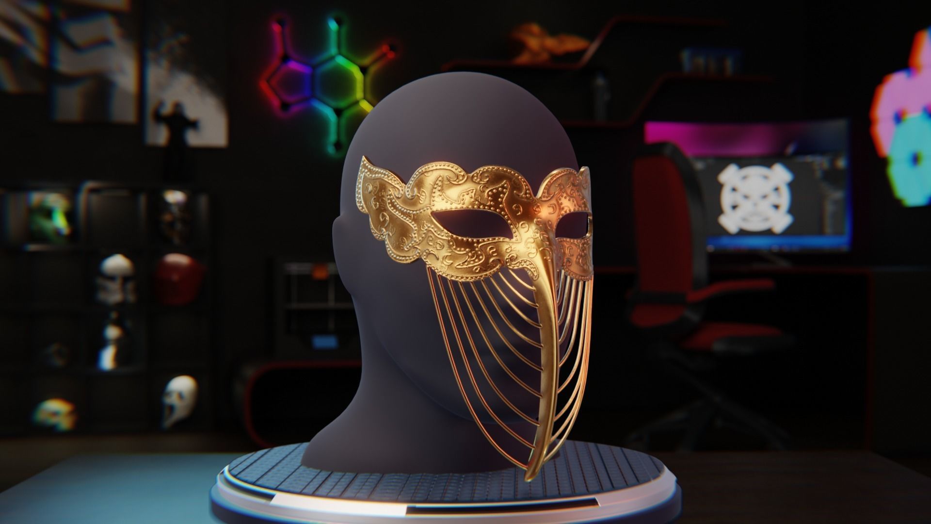 3D Model of Mother Miranda mask from Resident Evil Village 3D model 3D ...