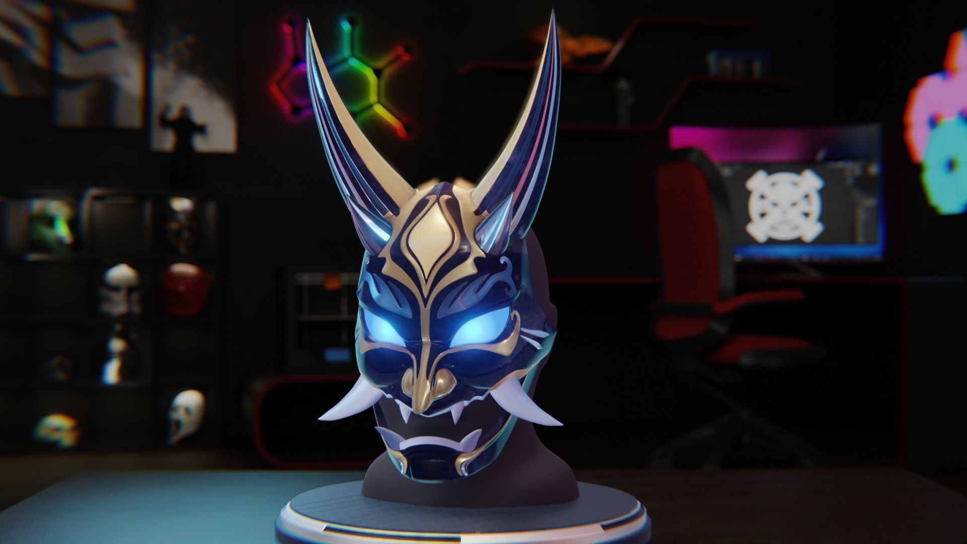 3D File of Xiao mask from Genshin Impact 3D model 3D printable | CGTrader