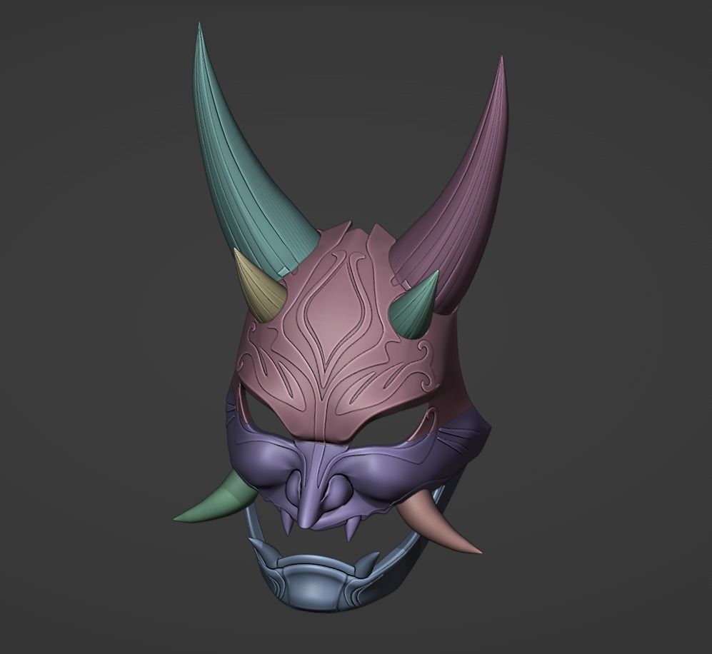 3D File of Xiao mask from Genshin Impact 3D model 3D printable | CGTrader