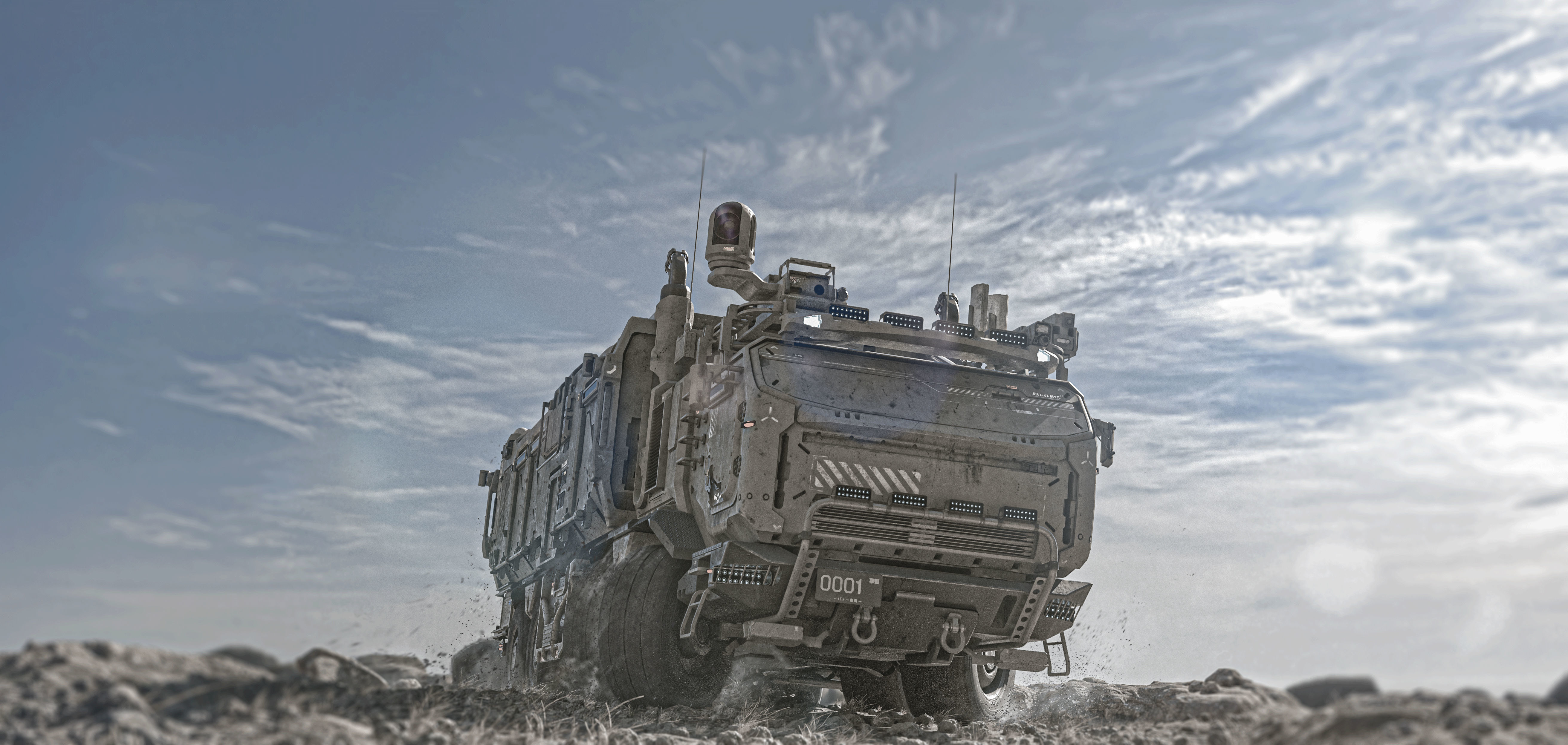 military cyber track 3D model rigged | CGTrader