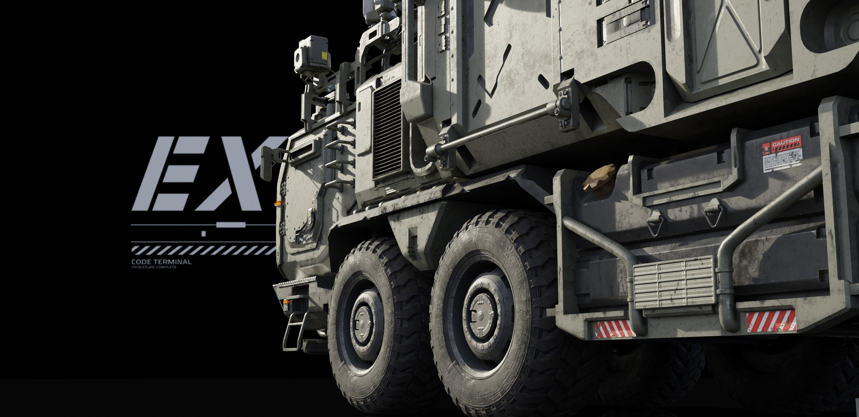 military cyber track 3D model rigged | CGTrader