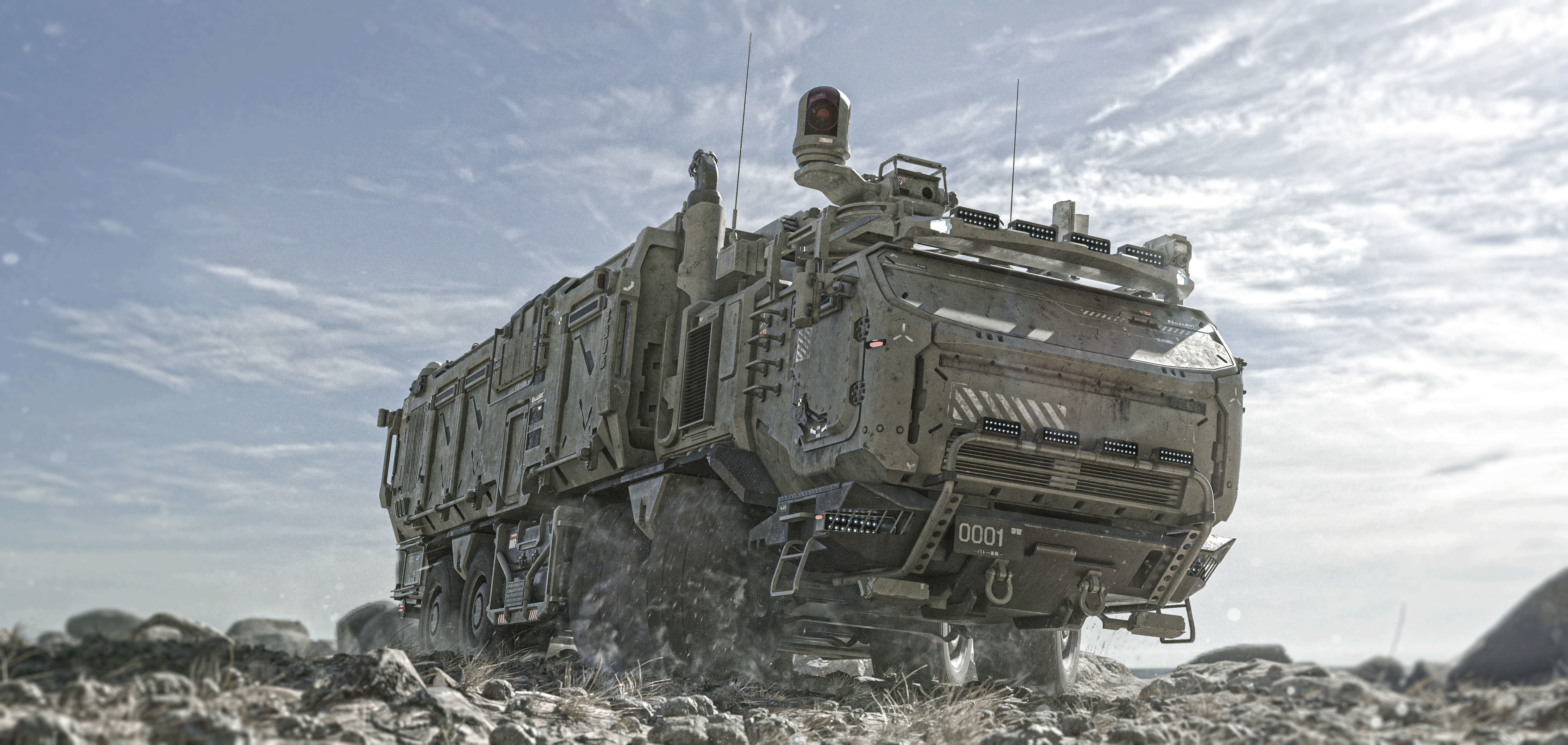 military cyber track 3D model rigged | CGTrader