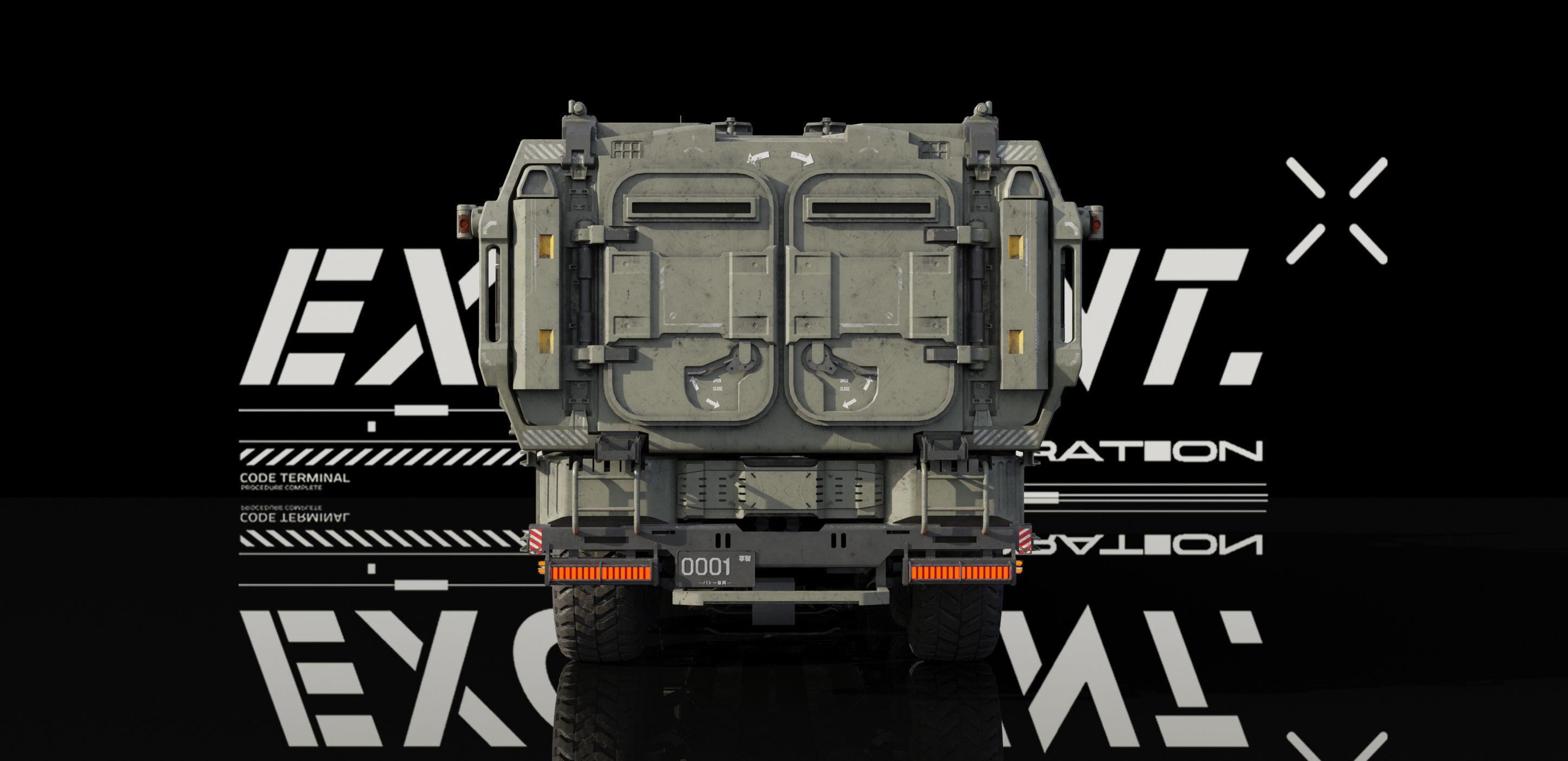 military cyber track 3D model rigged | CGTrader