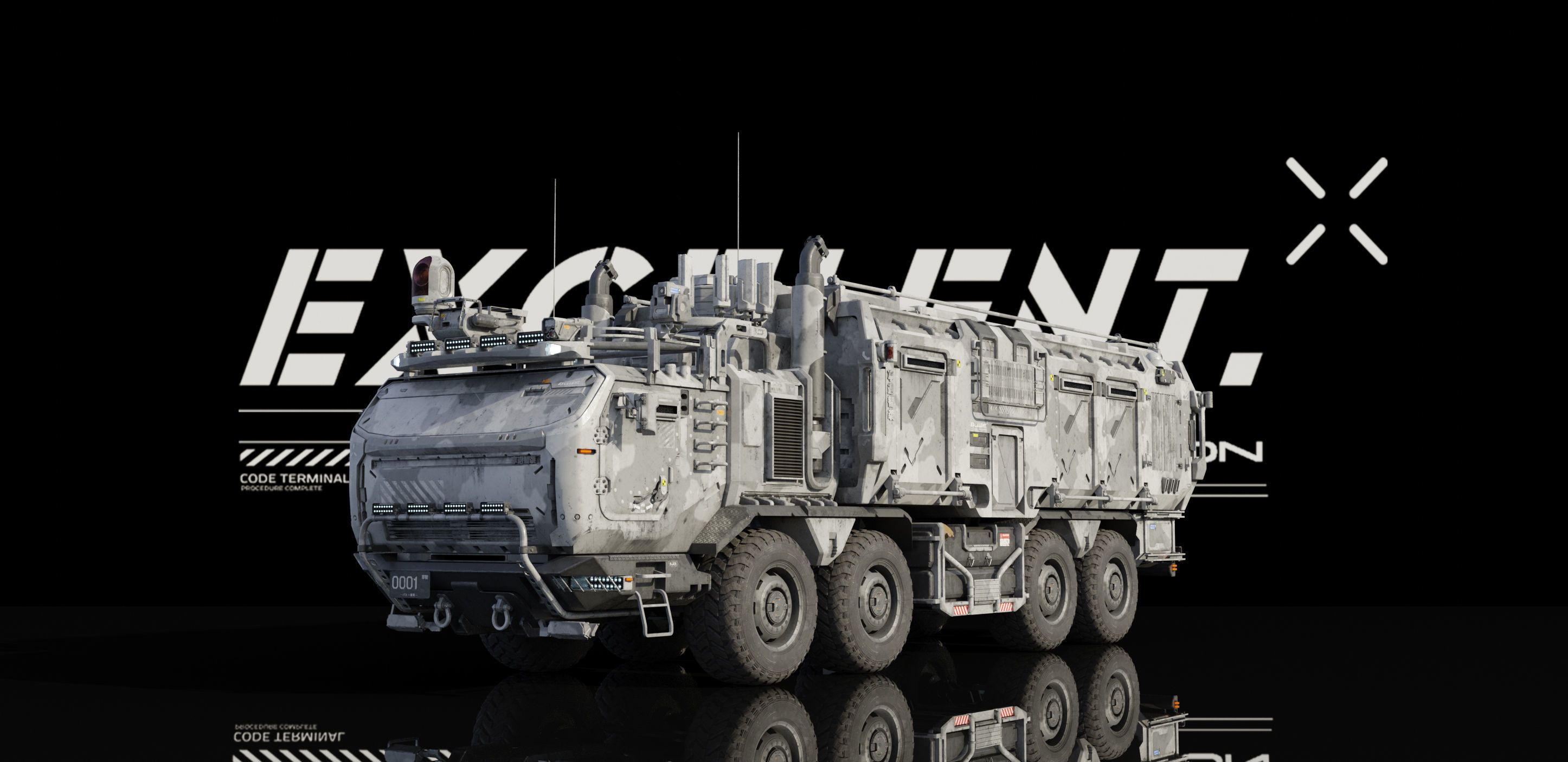 military cyber track 3D model rigged | CGTrader