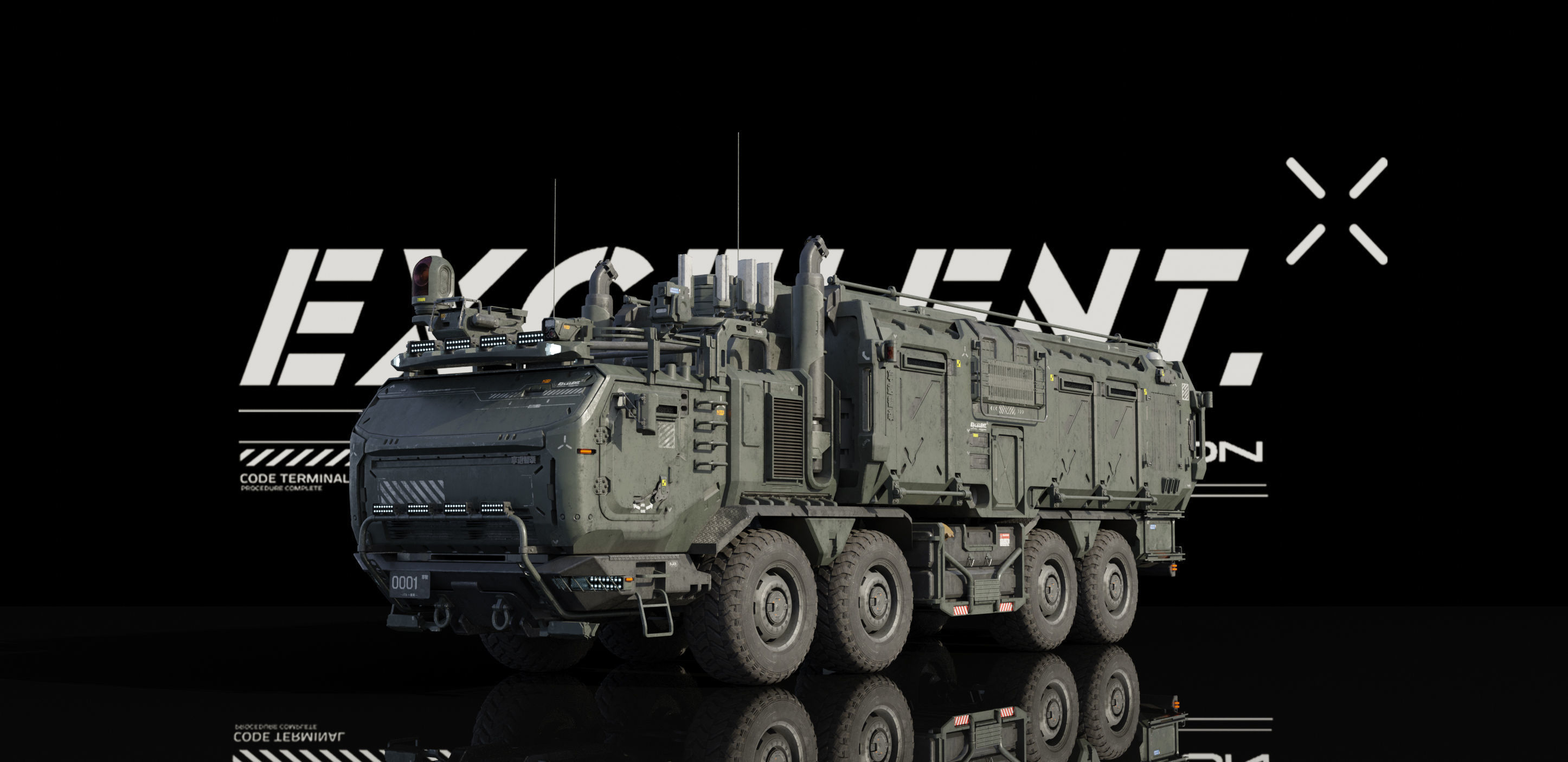military cyber track 3D model rigged | CGTrader