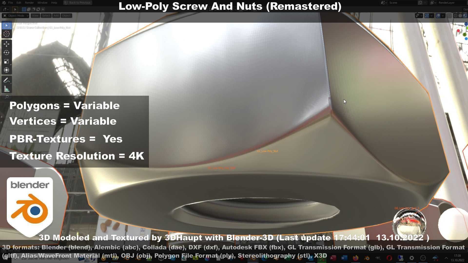 3D model Low-Poly Screw and Nuts - Remastered VR / AR / low-poly | CGTrader