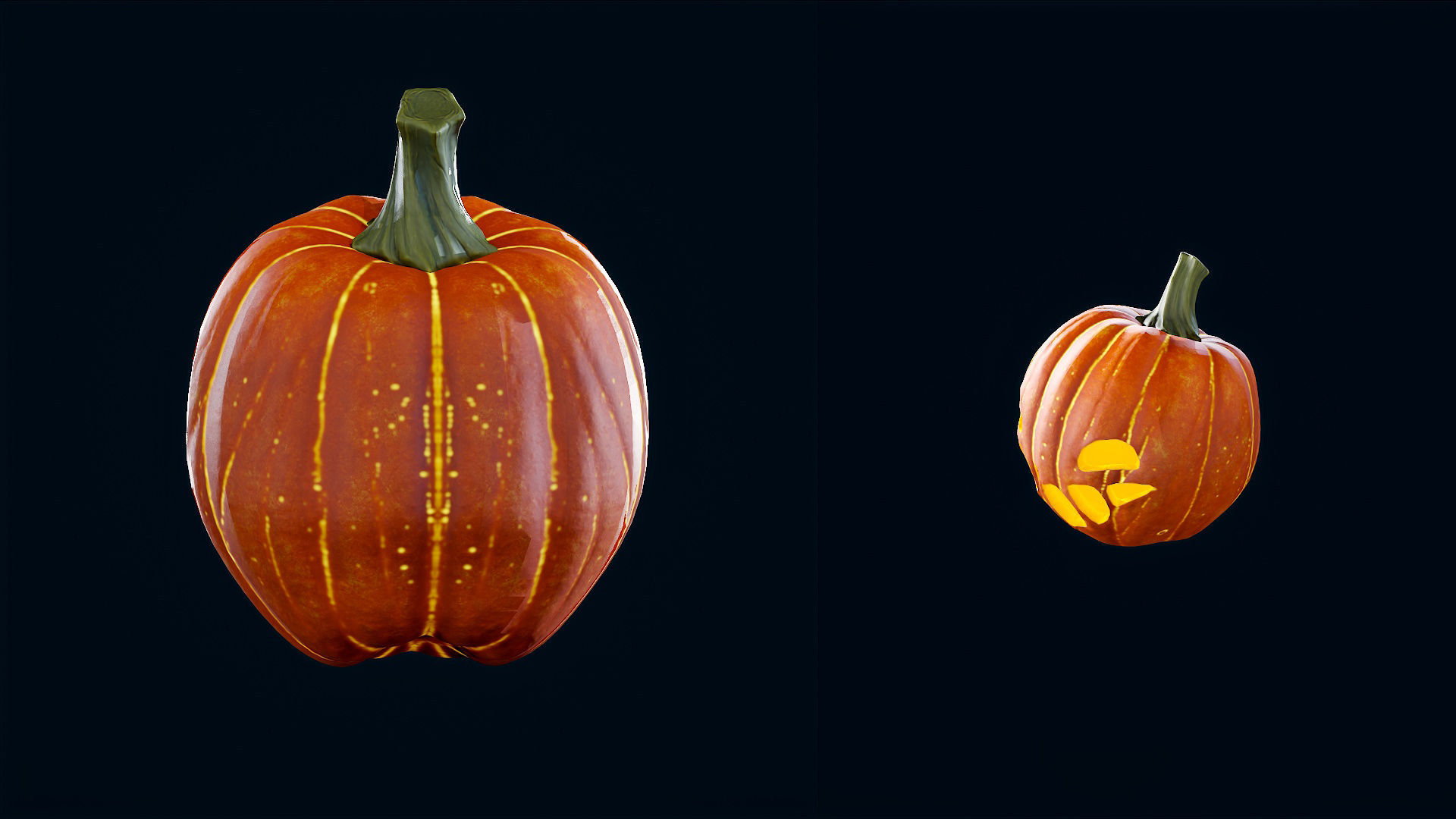 3D model Halloween Pumpkin Head 01 - Game Ready - Textured PBR VR / AR ...