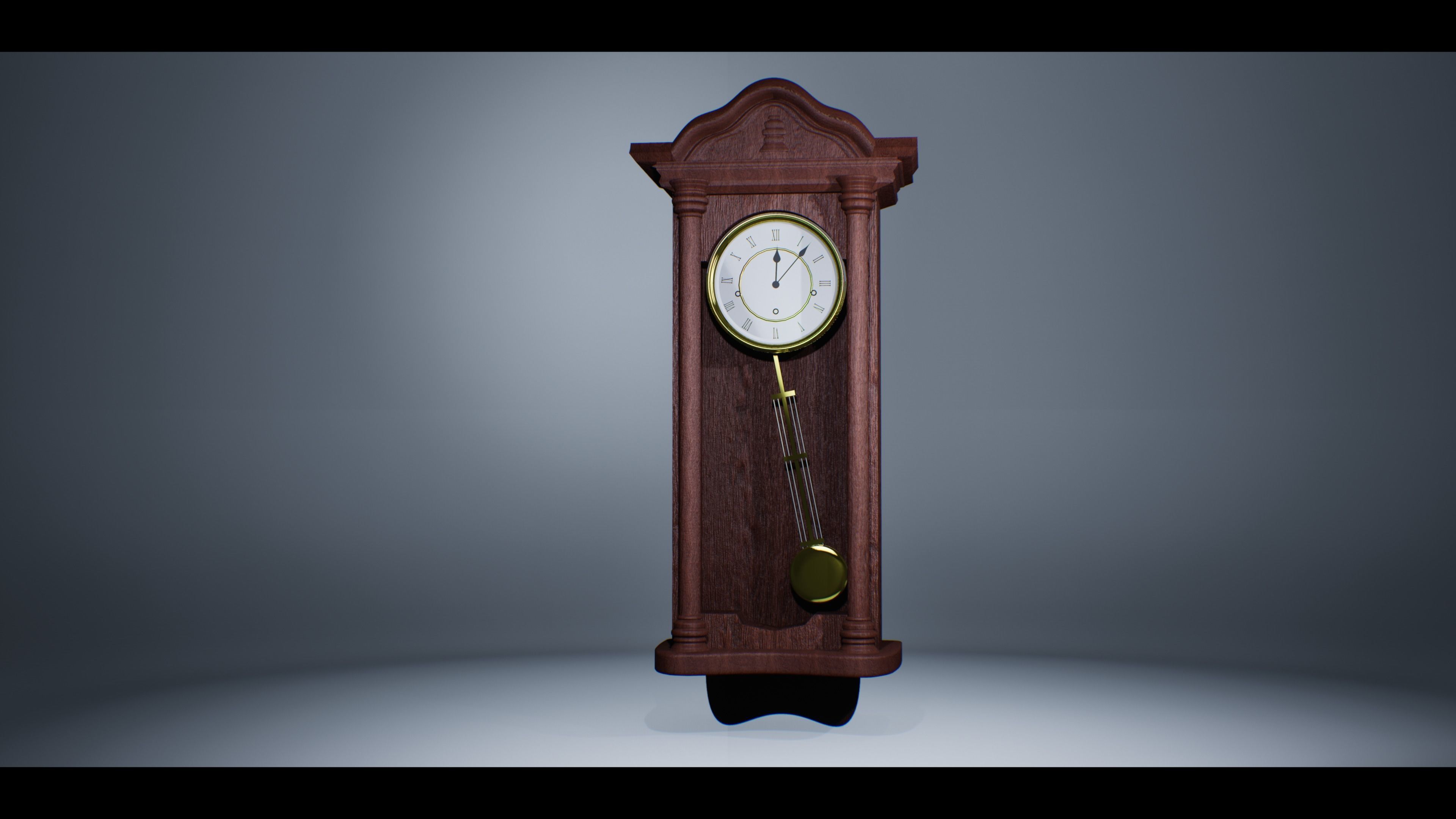 Old Pendulum Wall Clock 3D model | CGTrader
