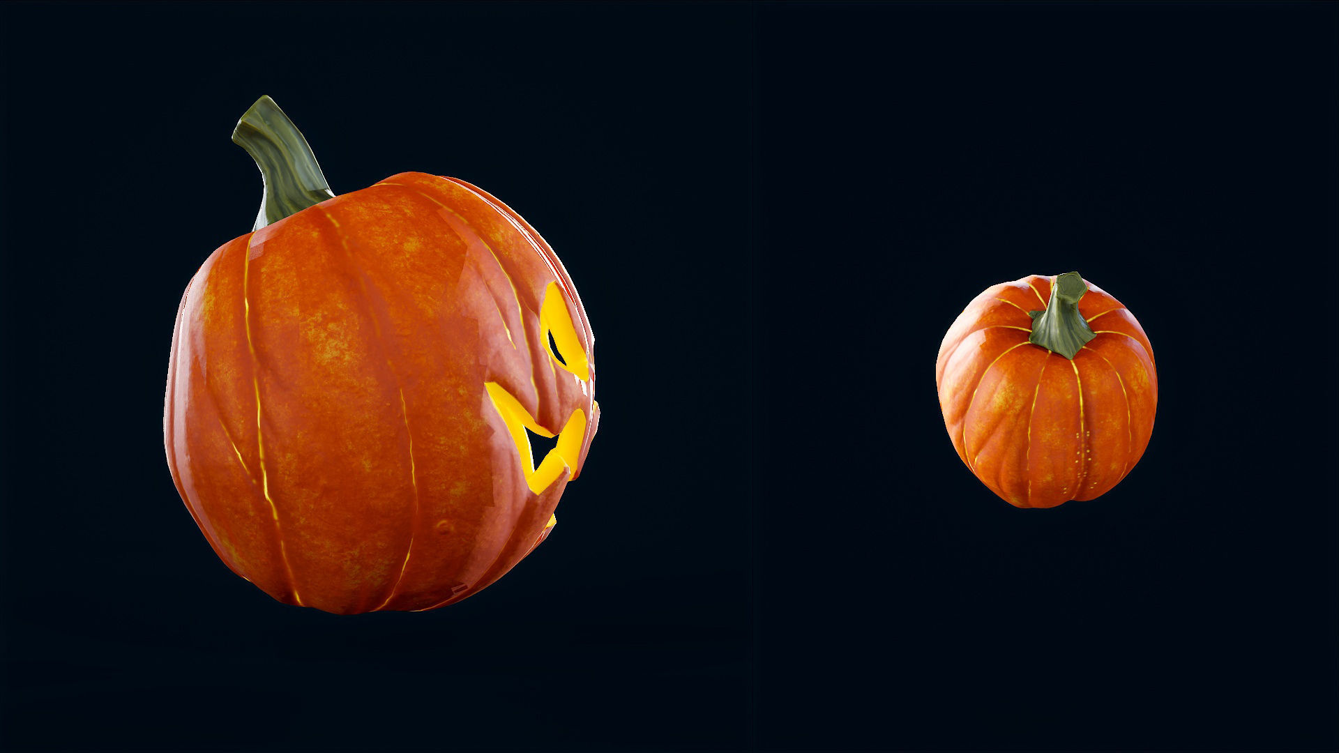 3D model Halloween Pumpkin Head 04 - Game Ready - Textured PBR VR / AR ...