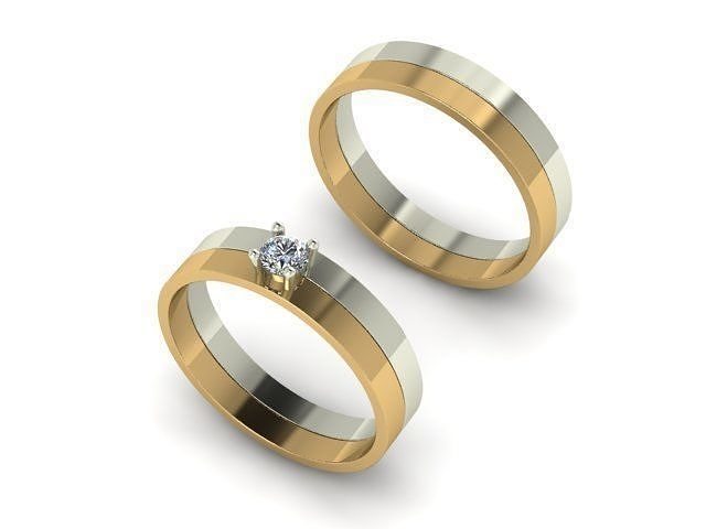 Rings Wedding Double 3D model 3D printable | CGTrader
