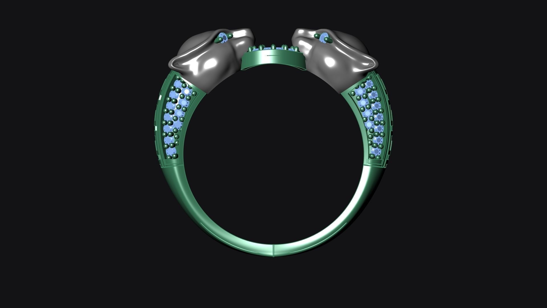 panter pantera rings 3D model | CGTrader