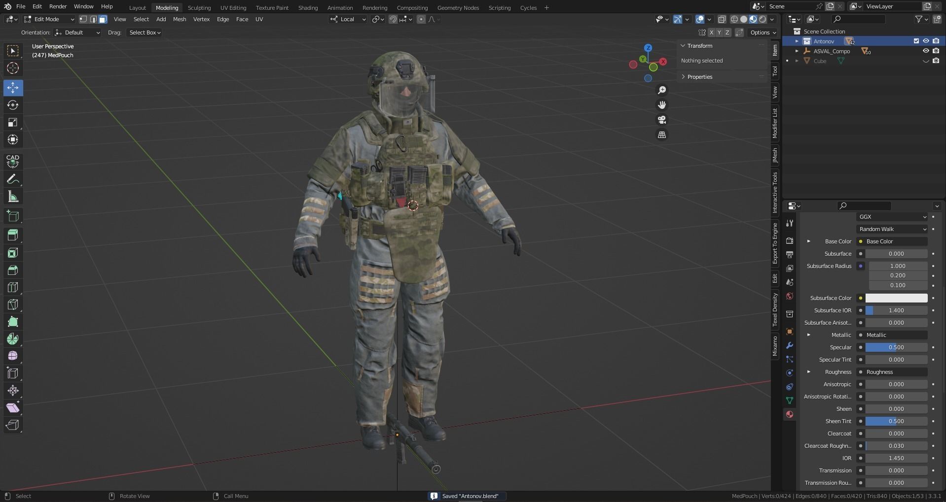 3D model MILITARY Game Ready Character Russian Assault Soldier VR / AR ...