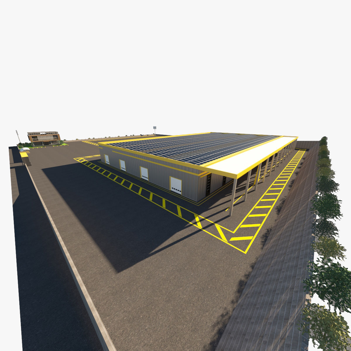 3D Generic Factory Executive Building model 3D model | CGTrader