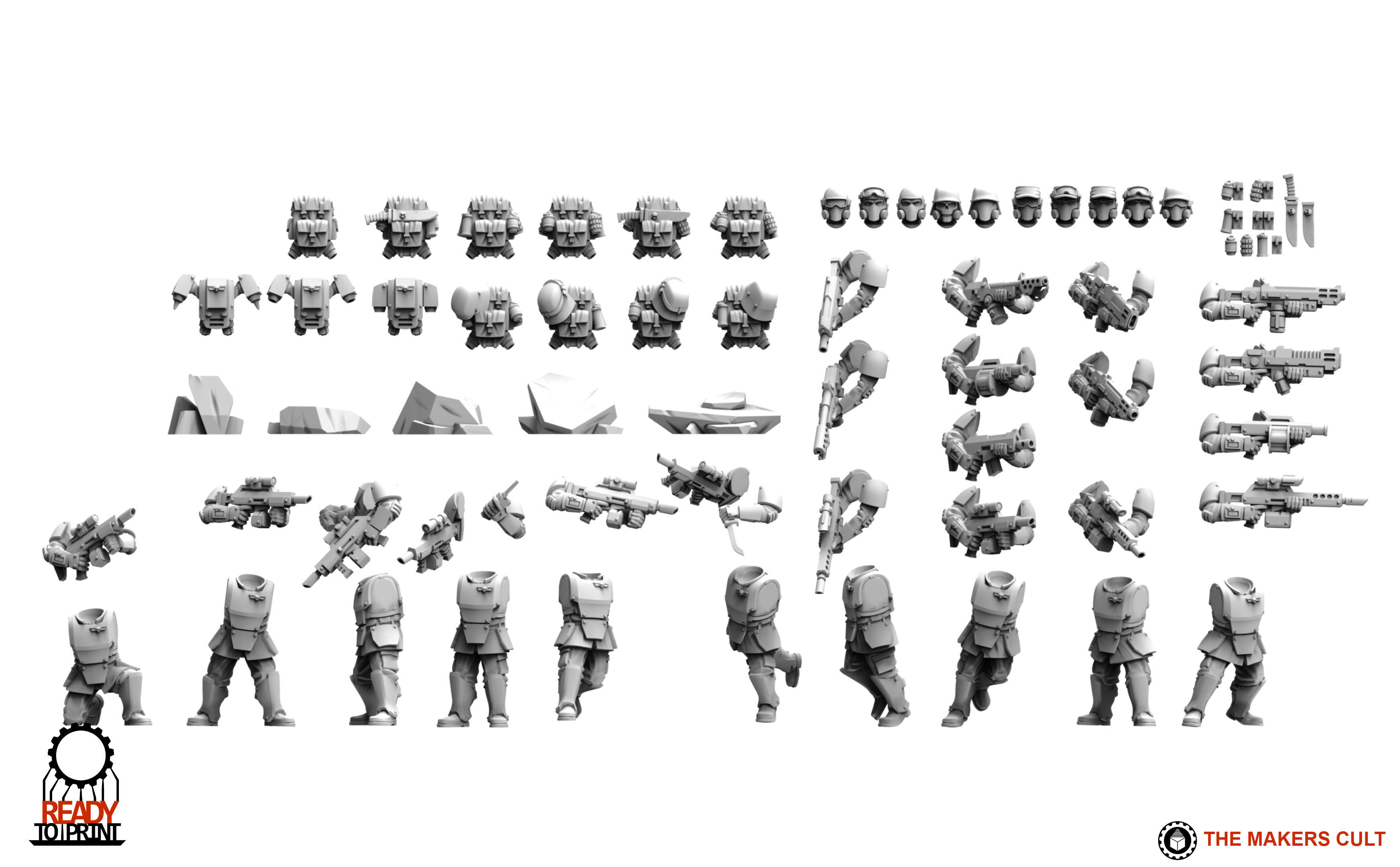 Universal Guard - Shock Infantry Builder 3D model 3D printable | CGTrader