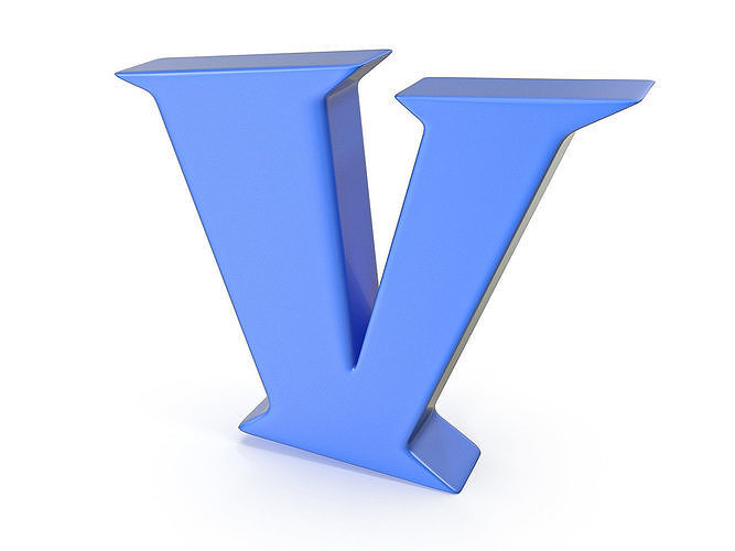 V Alphabet letter 3D model | CGTrader