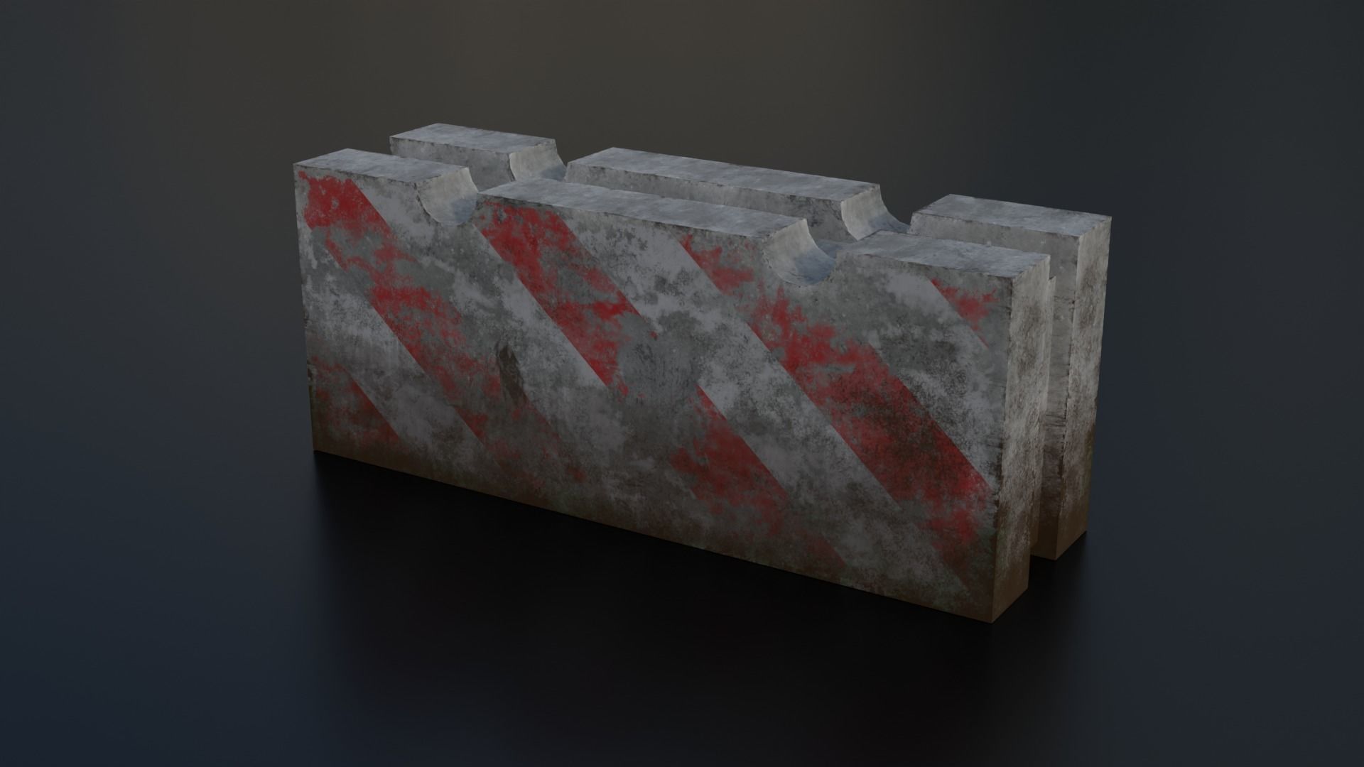 3D model Concrete road block low-poly VR / AR / low-poly | CGTrader
