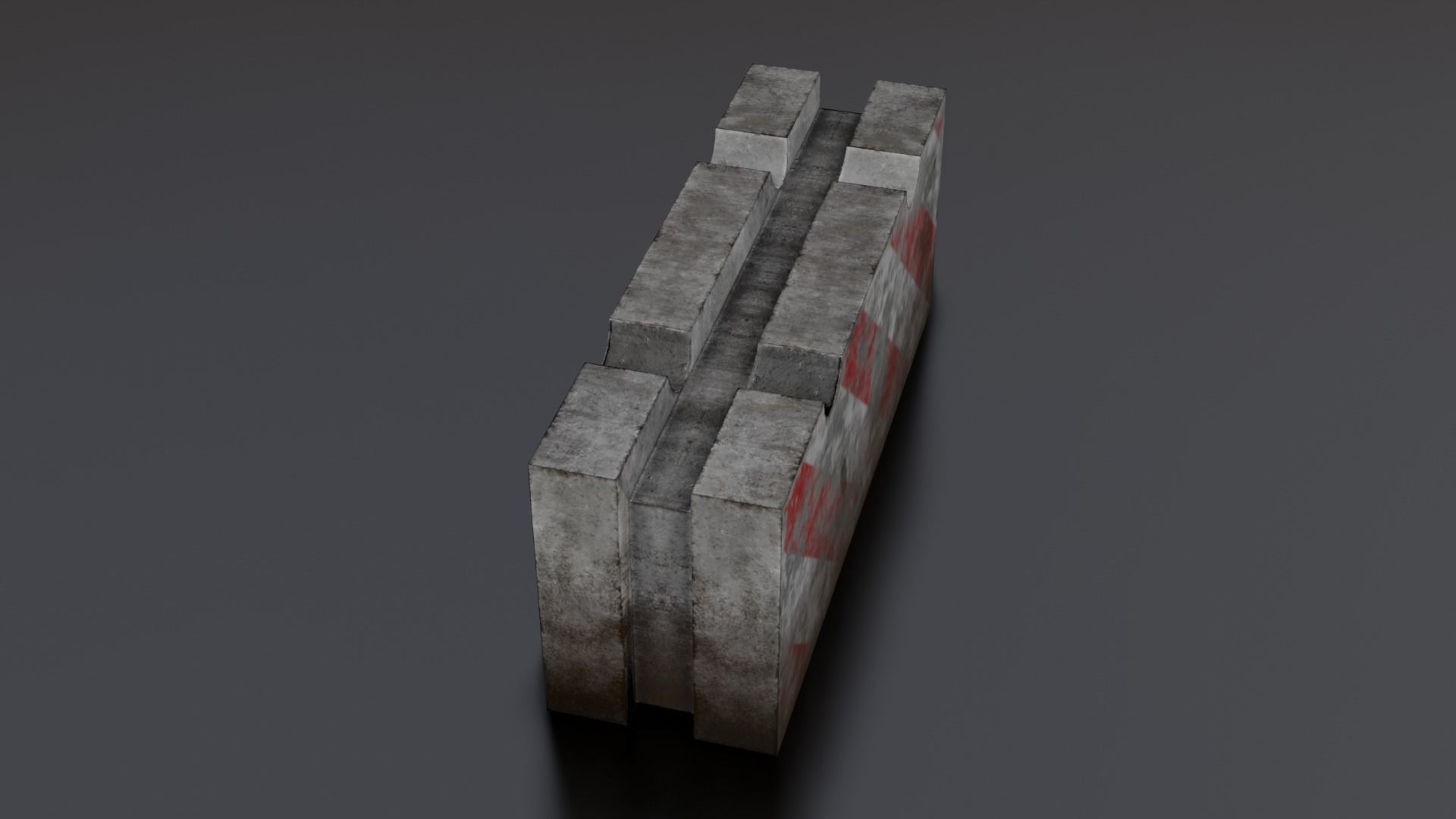 3D model Concrete road block low-poly VR / AR / low-poly | CGTrader