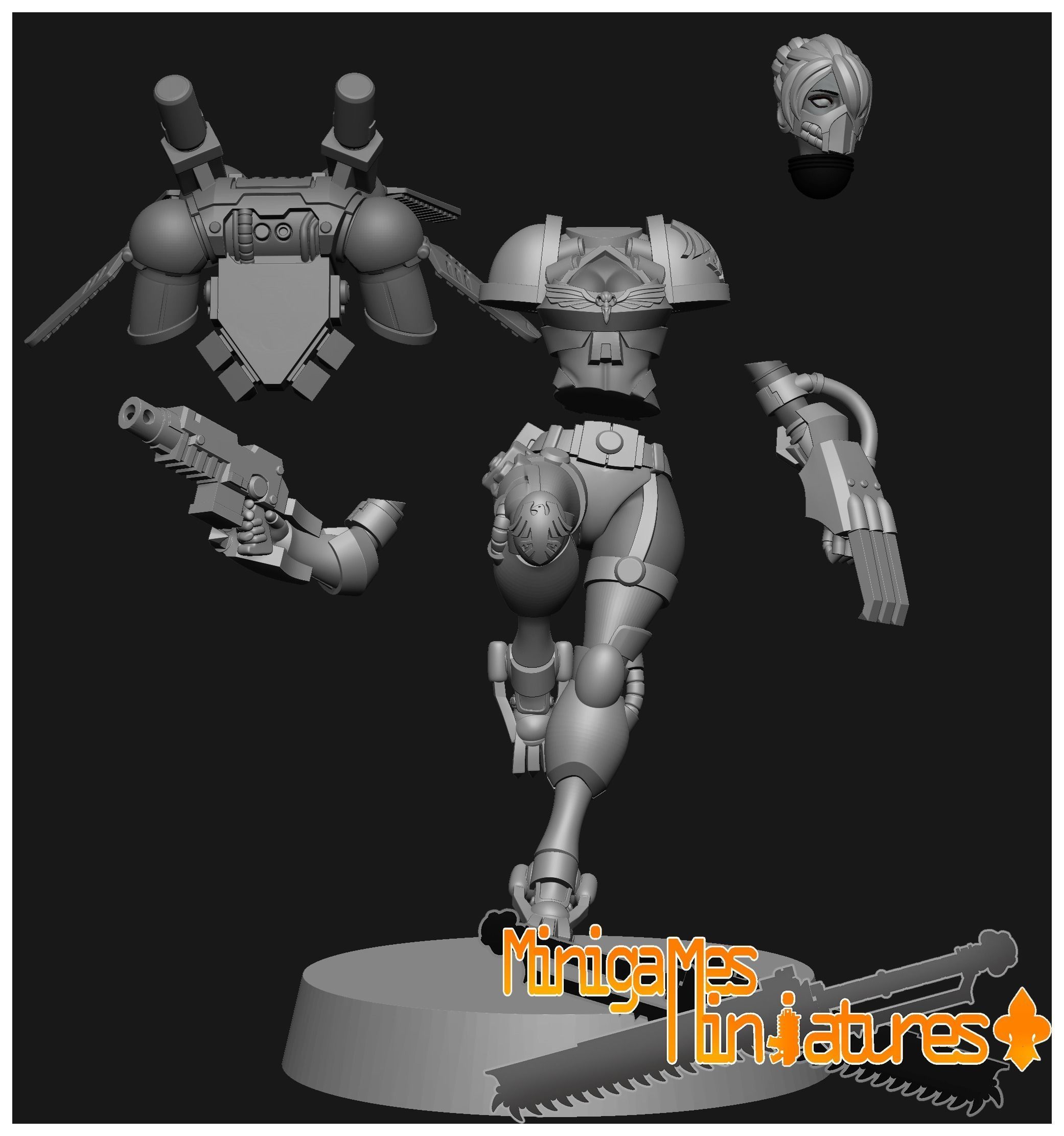 Raven guard anime figuire 3D model 3D printable | CGTrader