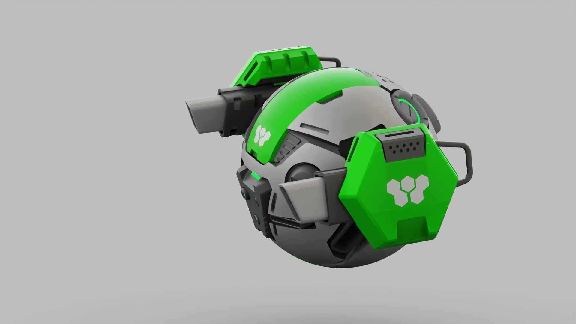 BALL DROID RC-100 RIGGED 3D model rigged | CGTrader