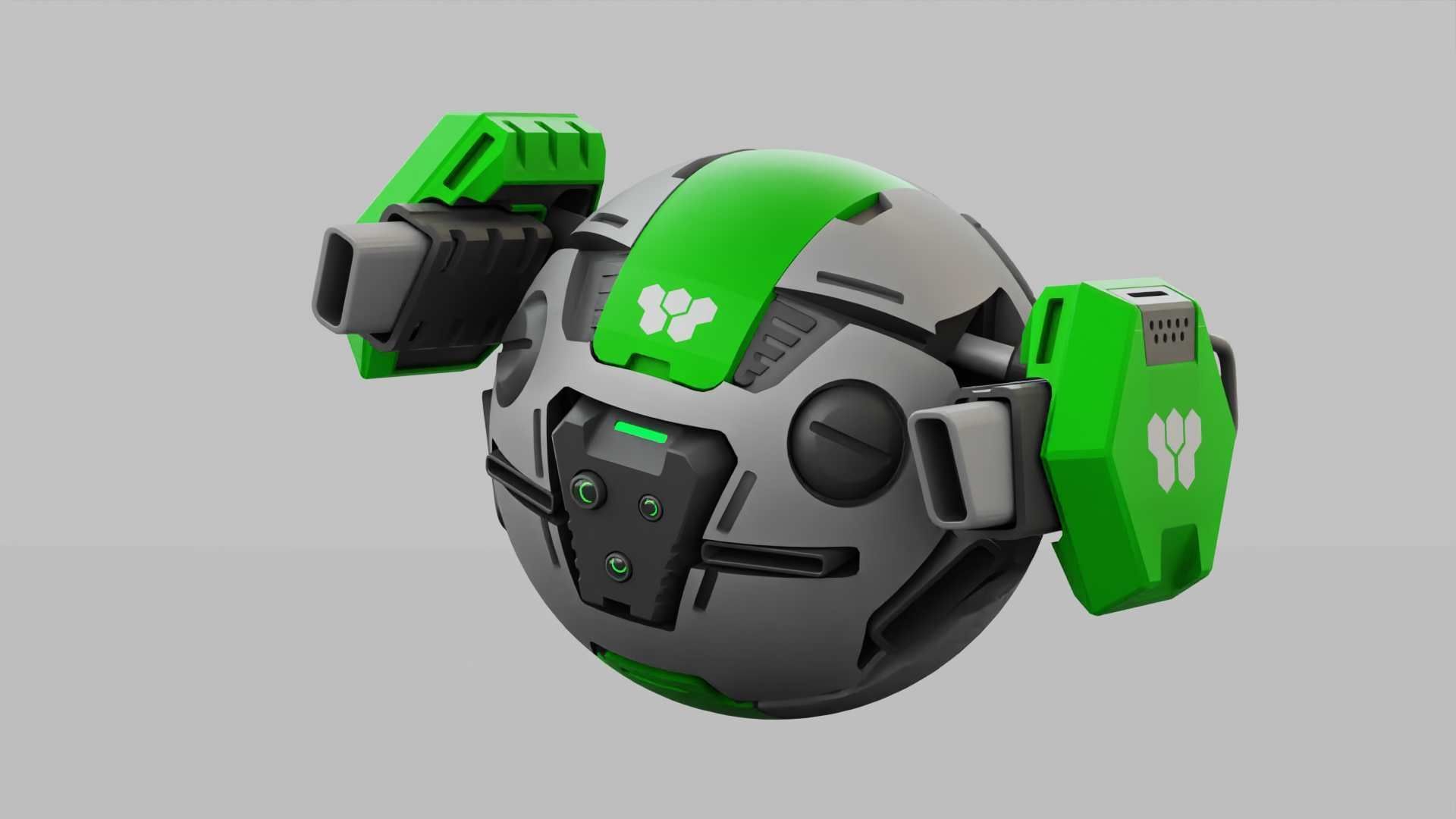 BALL DROID RC-100 RIGGED 3D model rigged | CGTrader