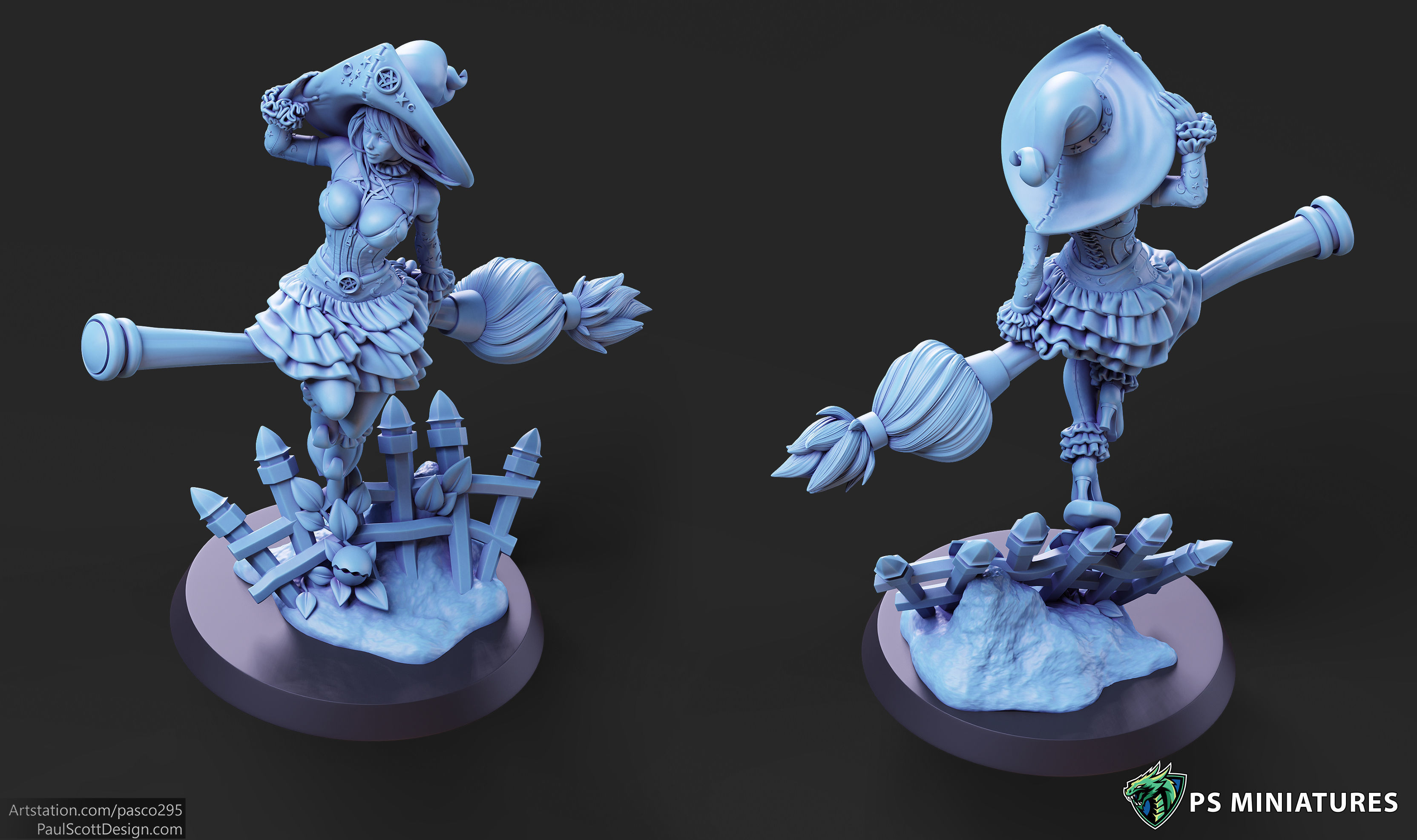 Witch Elf Pose 1 3D model 3D printable | CGTrader