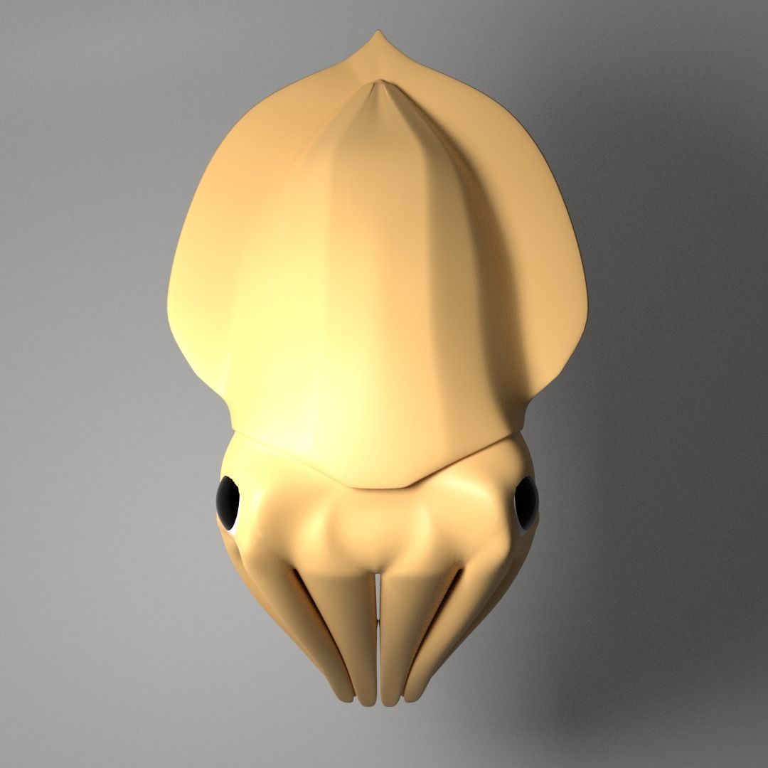 Cute Cuttlefish Doge 3D model 3D printable | CGTrader
