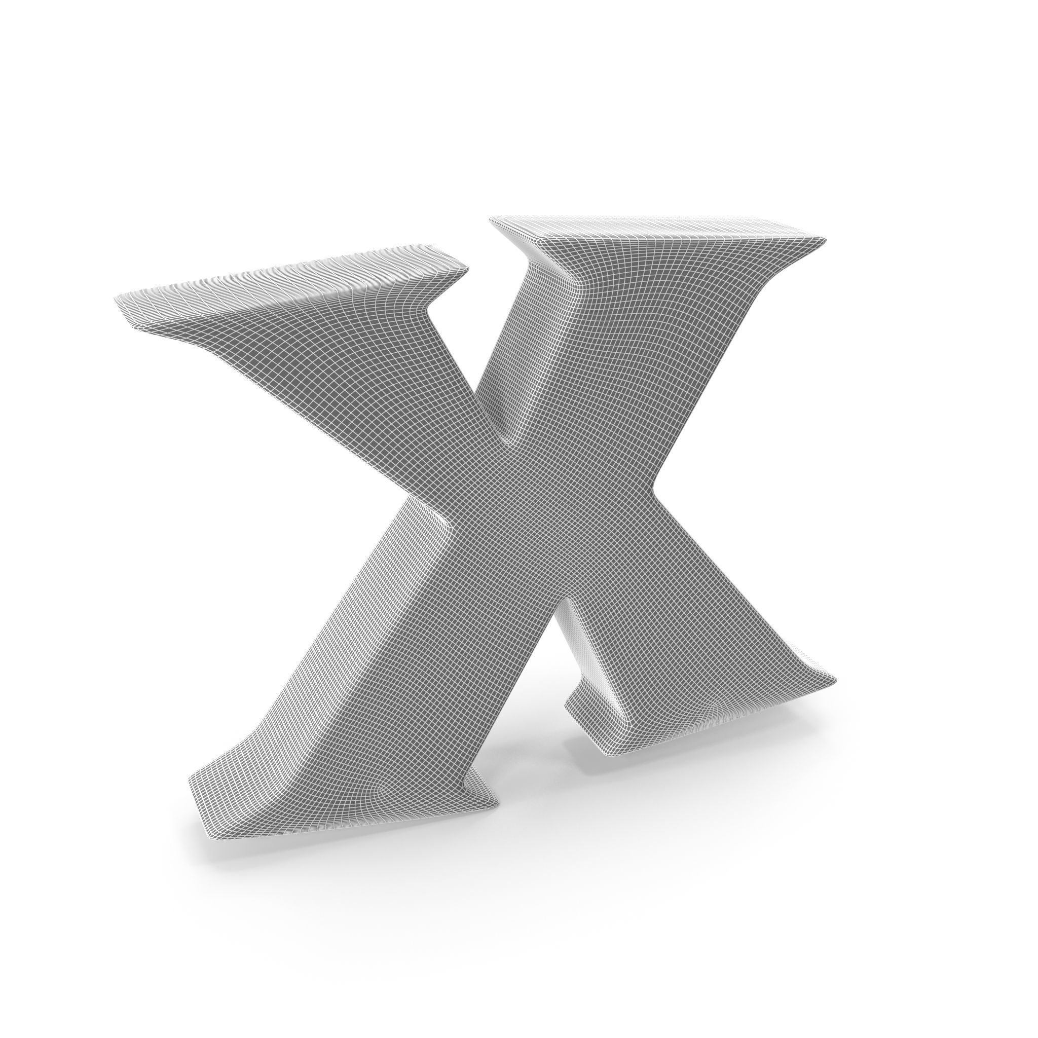 X Alphabet letter 3D model | CGTrader