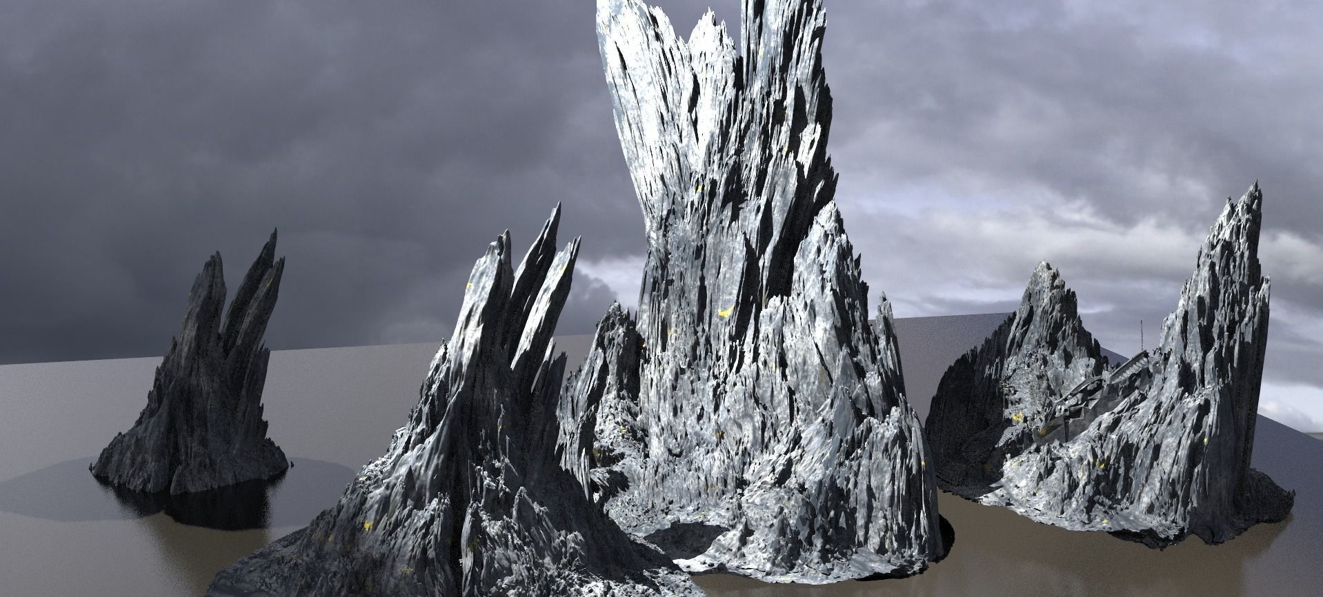 Sharp Mountain range collection 1 3D model | CGTrader