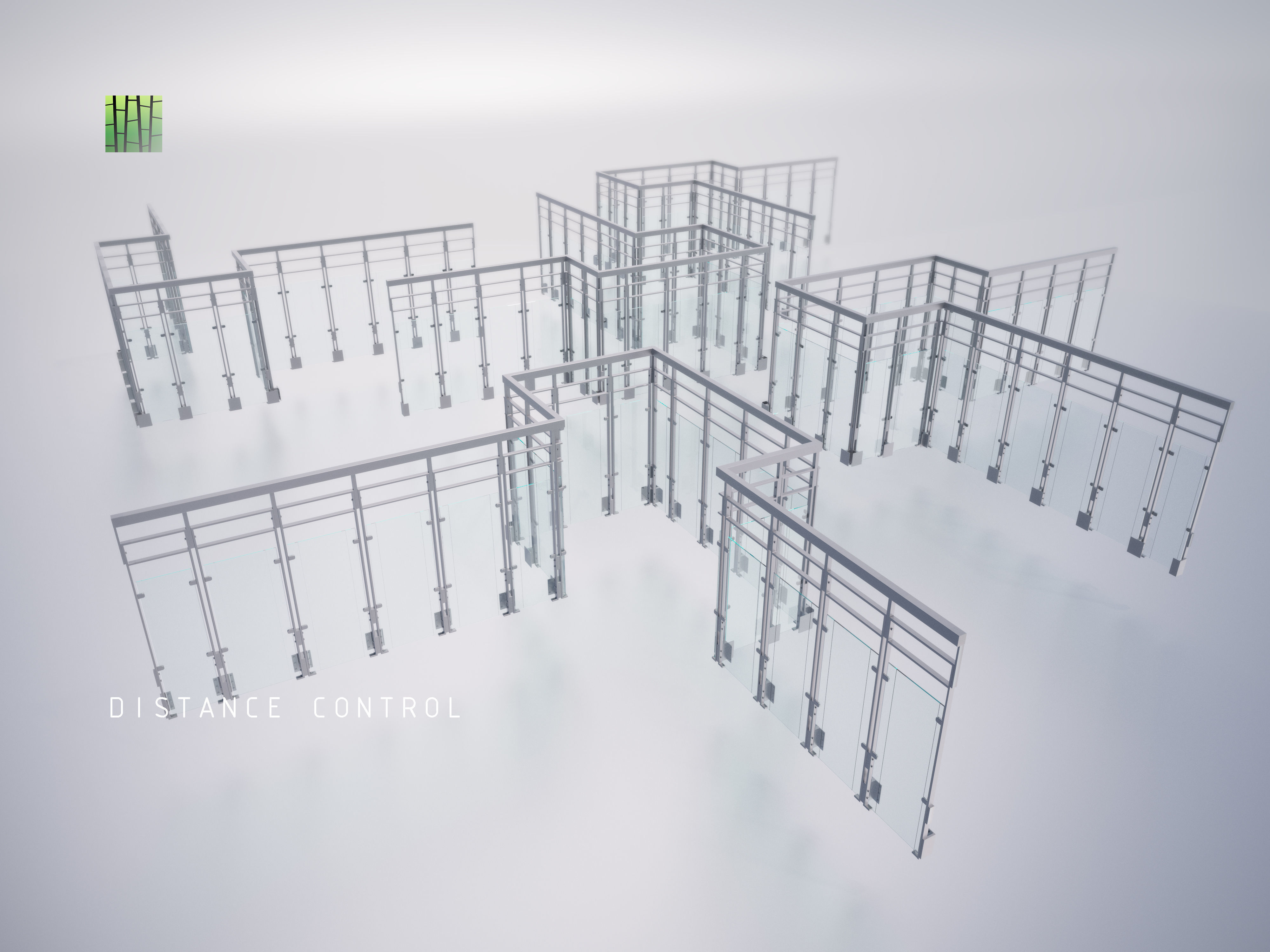 3D model PARAMETRIC ALUMINIUM RAILING VR / AR / low-poly | CGTrader