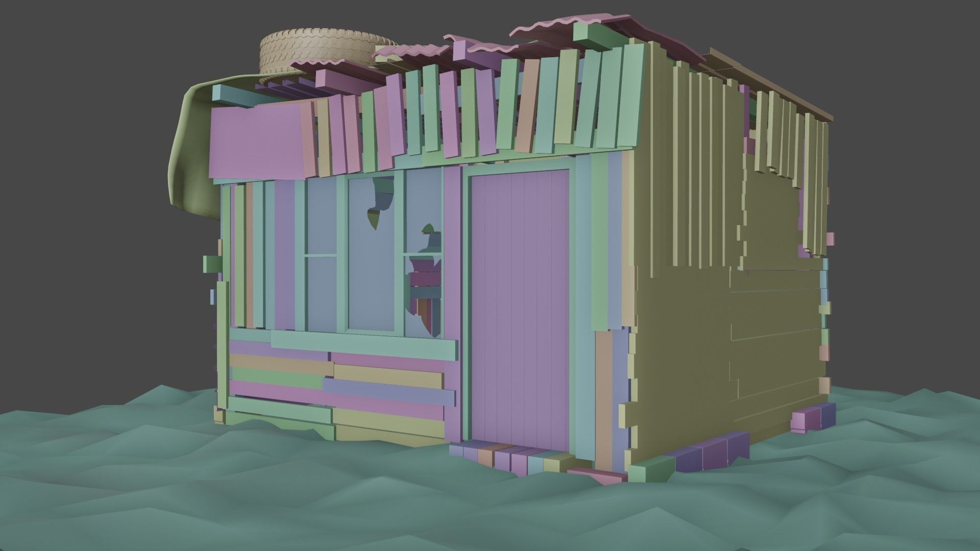 Shanty cabin free VR / AR / low-poly 3D model | CGTrader