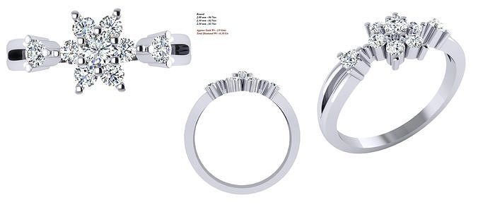 Solitaire Wedding Engagement Women Ring 3D model 3D printable | CGTrader