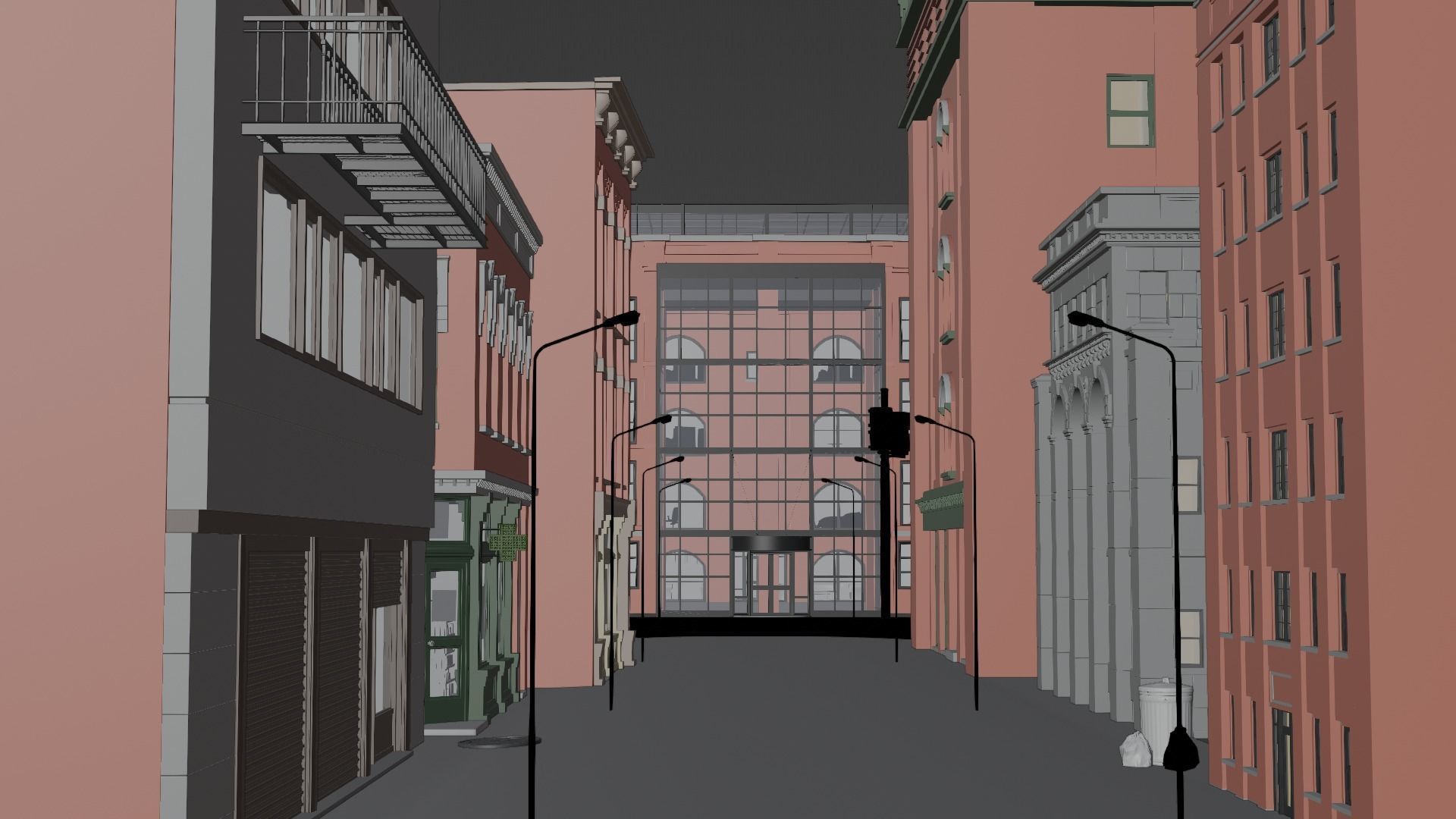 Realistic scifi city town landscape 3D model | CGTrader