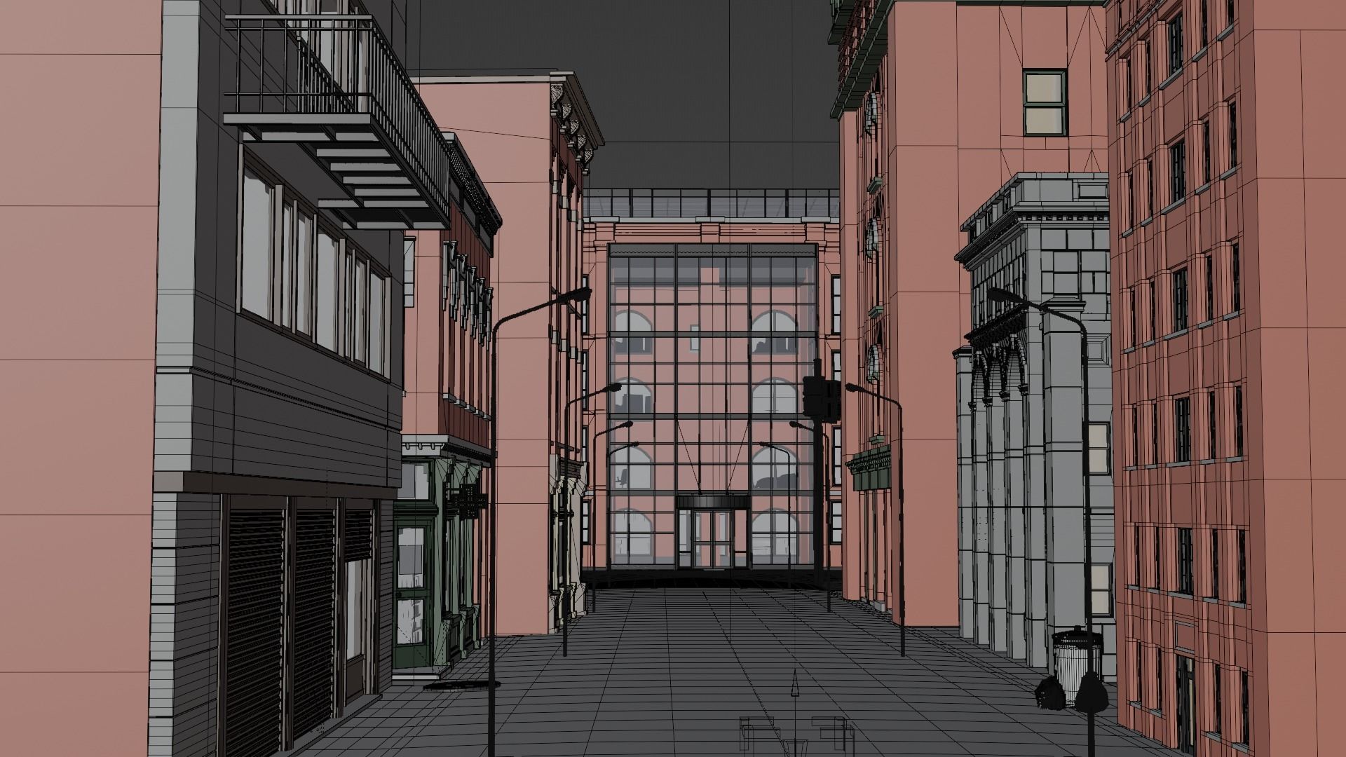 Realistic scifi city town landscape 3D model | CGTrader