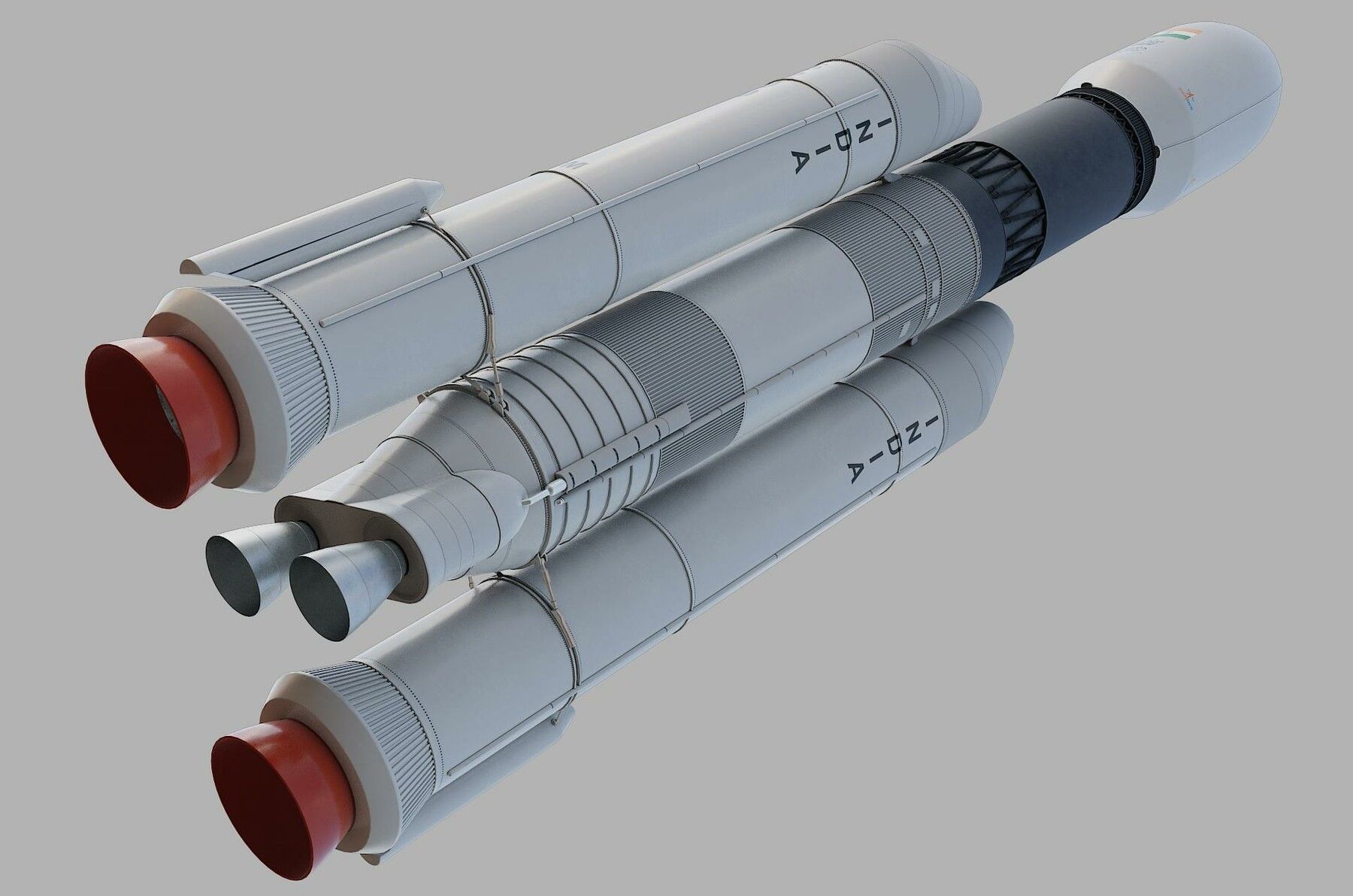 ISRO GSLV MK3 3D model 3D printable | CGTrader