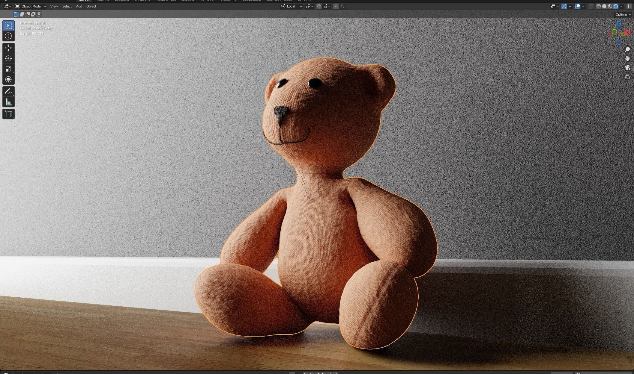Knitted Teddy bear free 3D model | CGTrader
