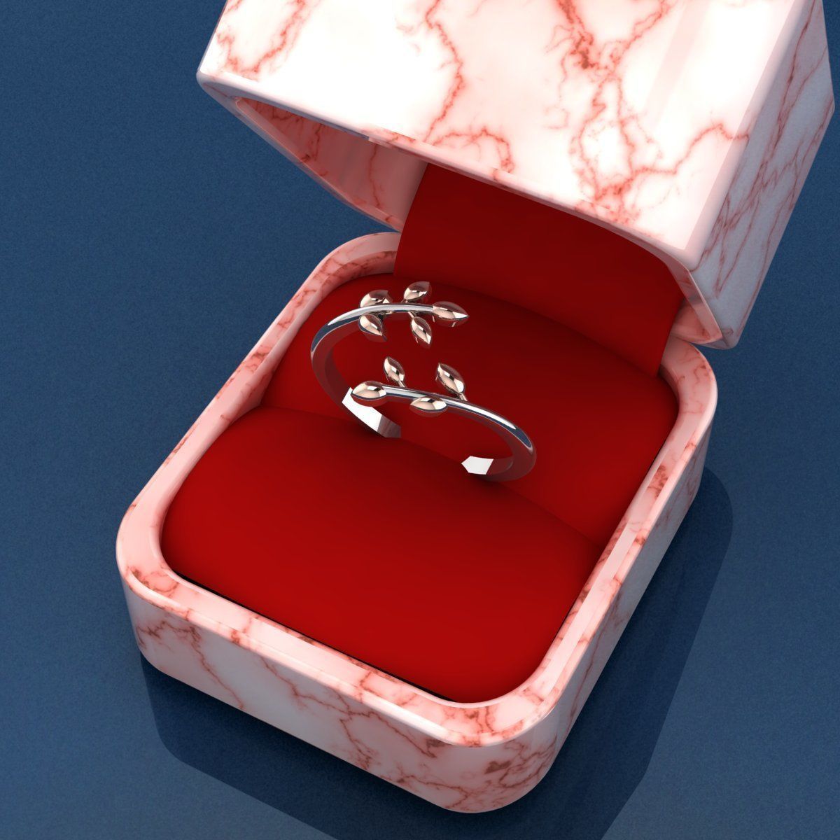 Leaf ring design 3D model | CGTrader