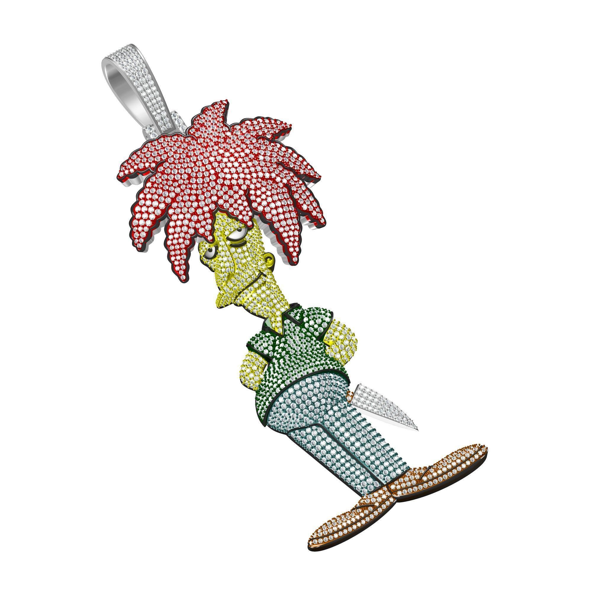 The Simpsons Pendants Hip Hop 3D model 3D printable | CGTrader