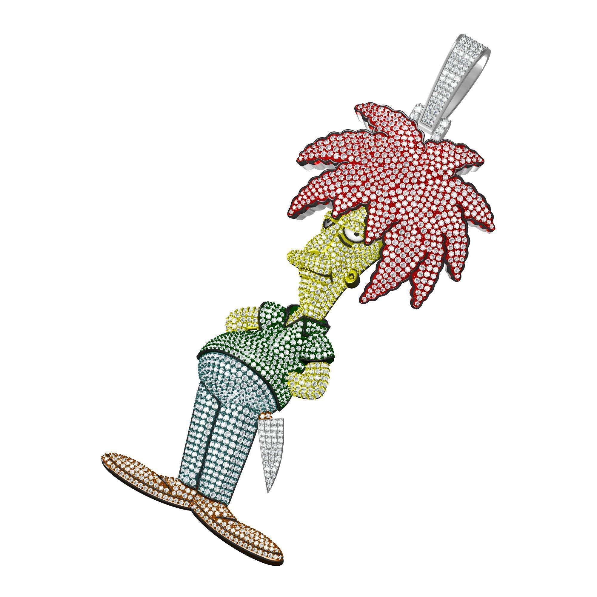 The Simpsons Pendants Hip Hop 3D model 3D printable | CGTrader