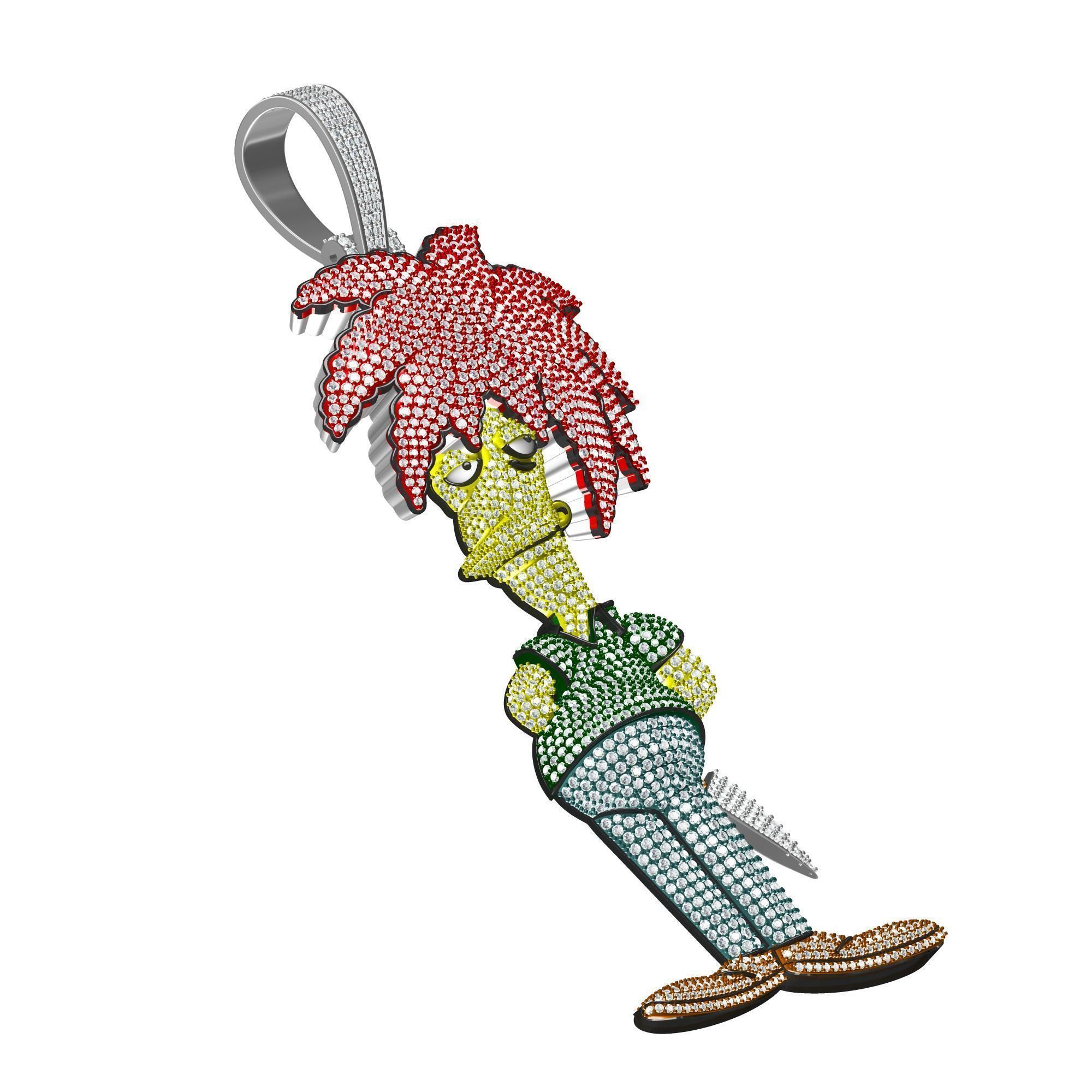 The Simpsons Pendants Hip Hop 3D model 3D printable | CGTrader