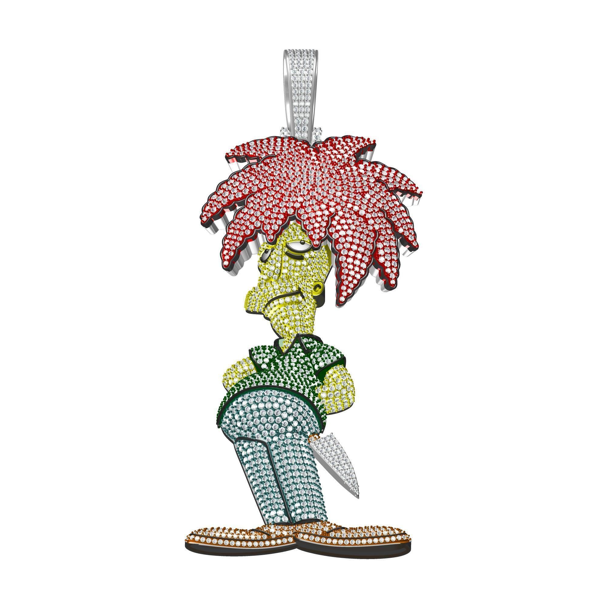 The Simpsons Pendants Hip Hop 3D model 3D printable | CGTrader
