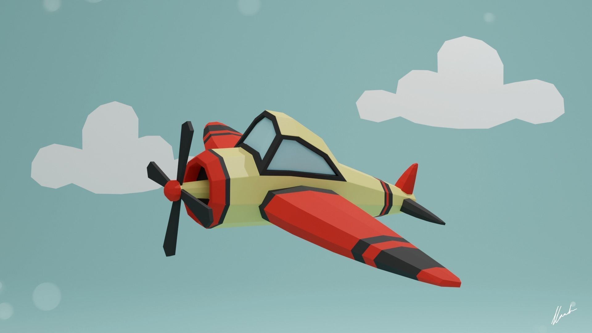 Low poly aircraft in blender free VR / AR / low-poly 3D model | CGTrader
